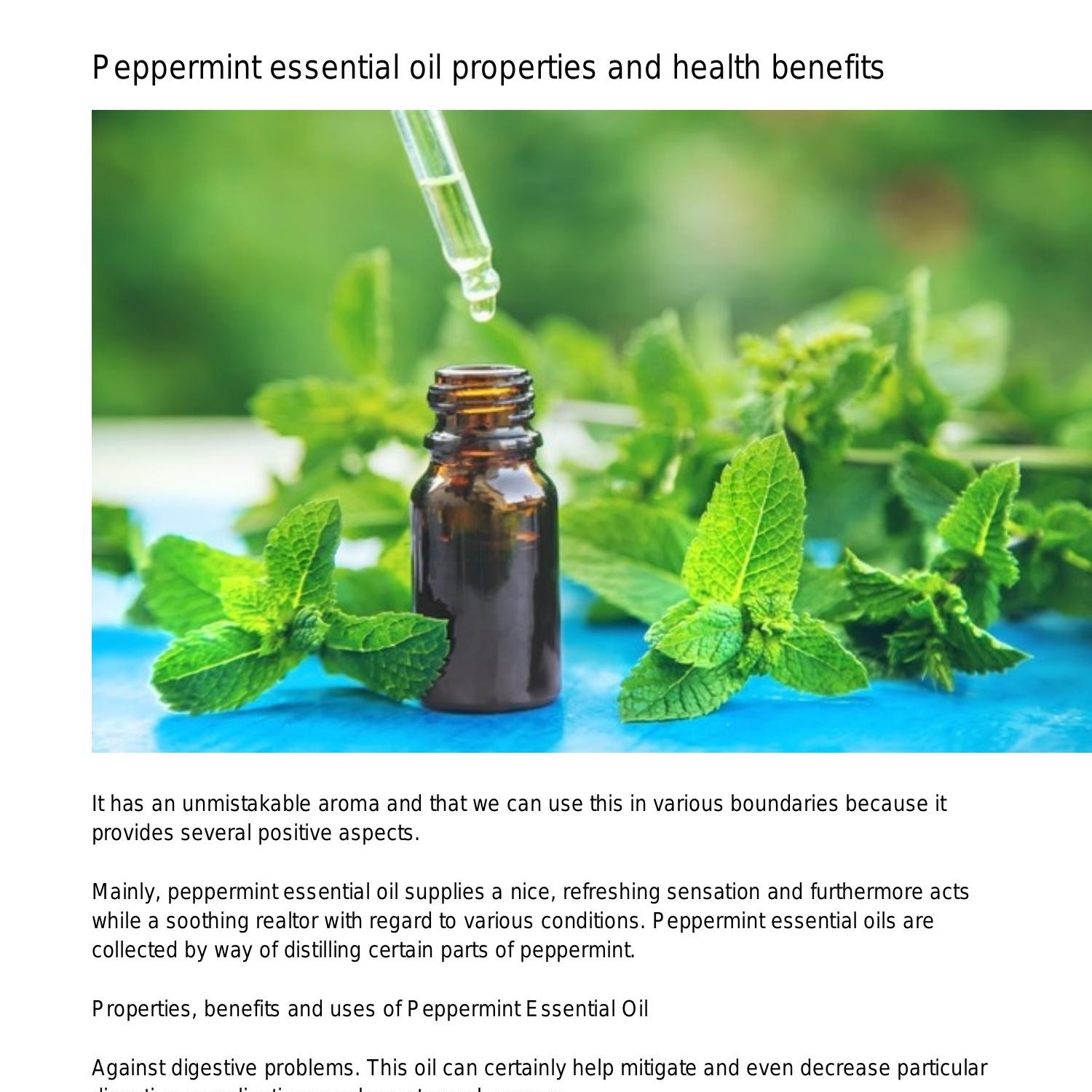 Peppermint essential oil properties and health benefitscrwri.pdf.pdf | DocDroid