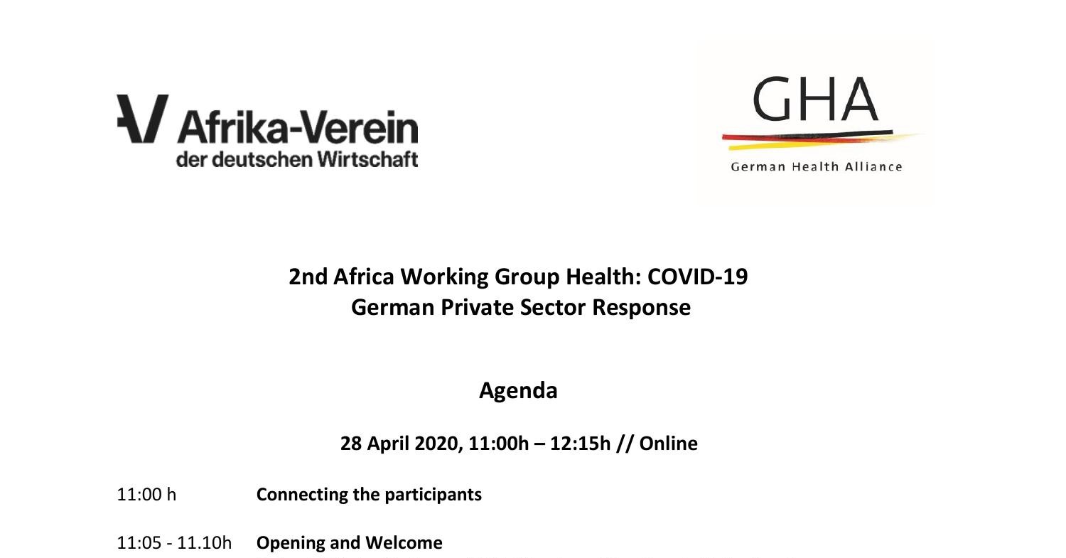 2020 04 28 Gha Av Africa Working Group Health Covid 19 New Pdf Docdroid