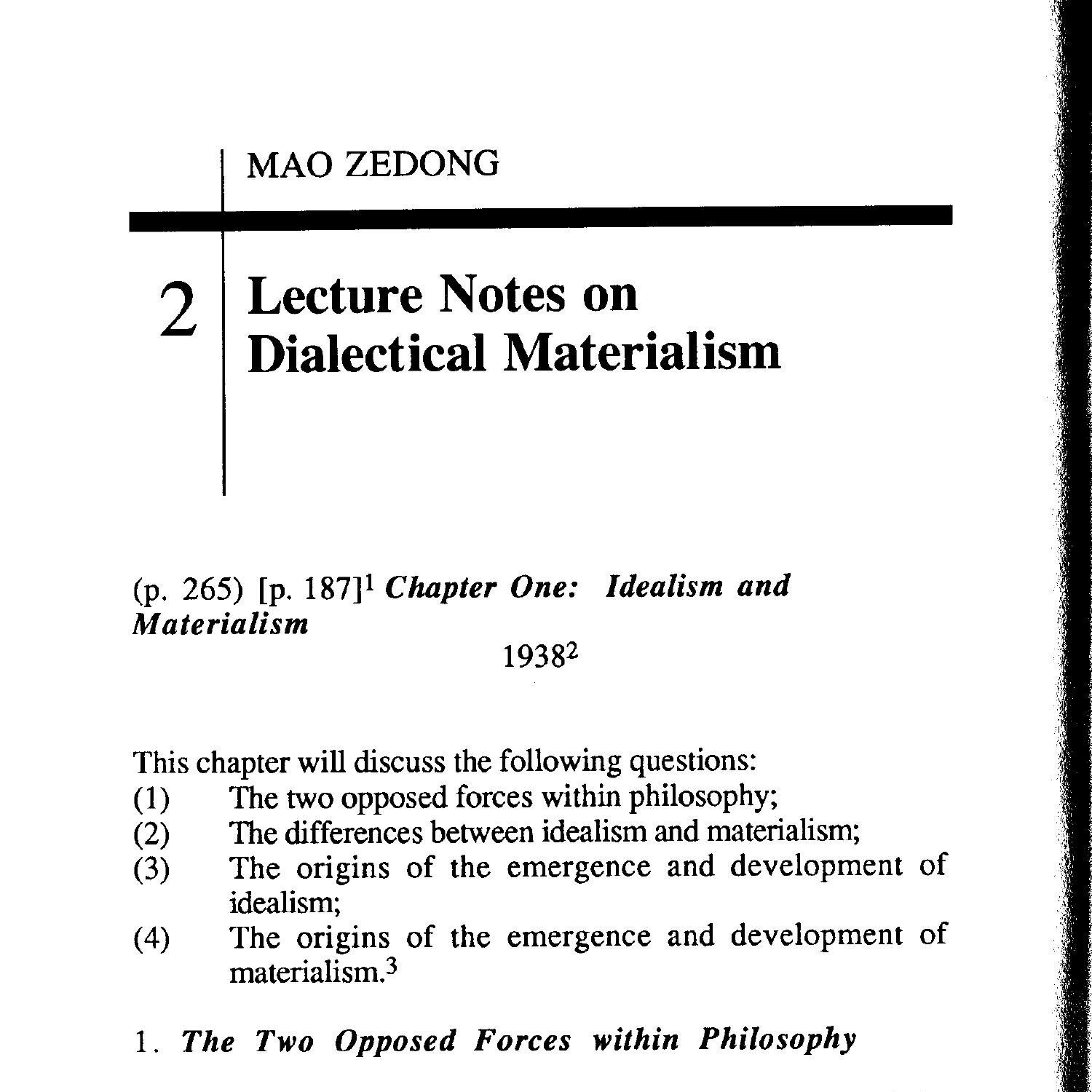 Mao Zedong - Lecture Notes on Dialectical Materialism.pdf | DocDroid
