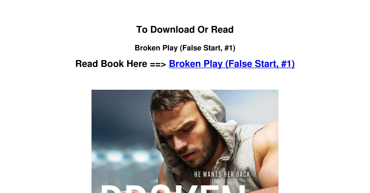 ePub Download Broken Play False Start 1 By Alison Rhymes.pdf | DocDroid
