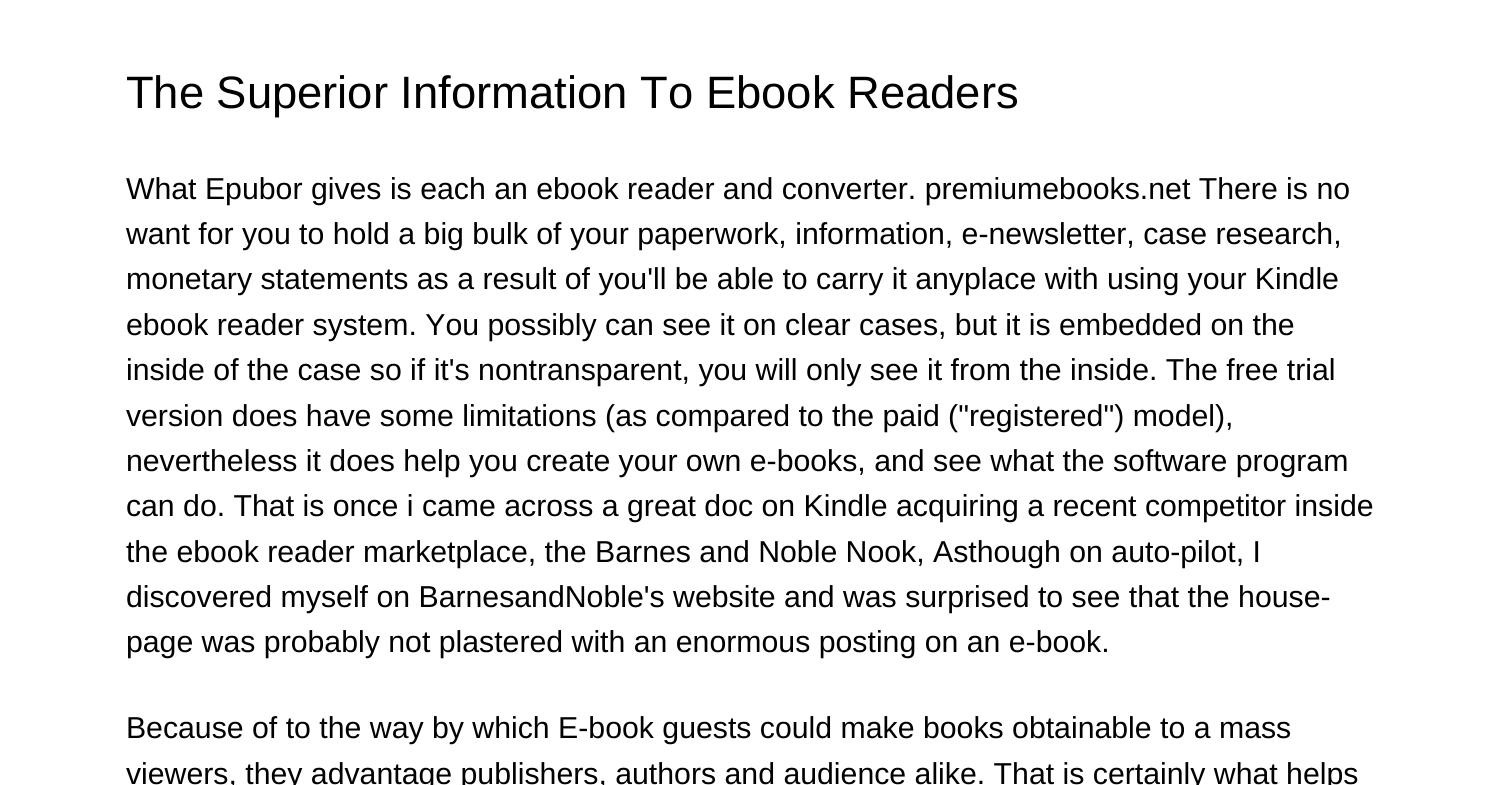 The Advanced Information To Ebook Readershwzvs.pdf.pdf | DocDroid