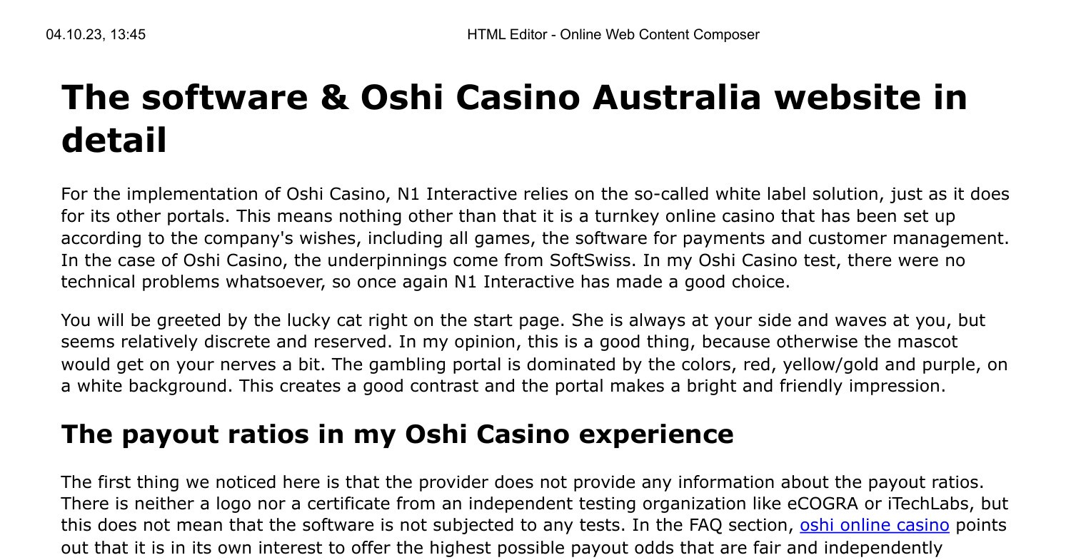 The software & Oshi Casino Australia website in detail.pdf | DocDroid