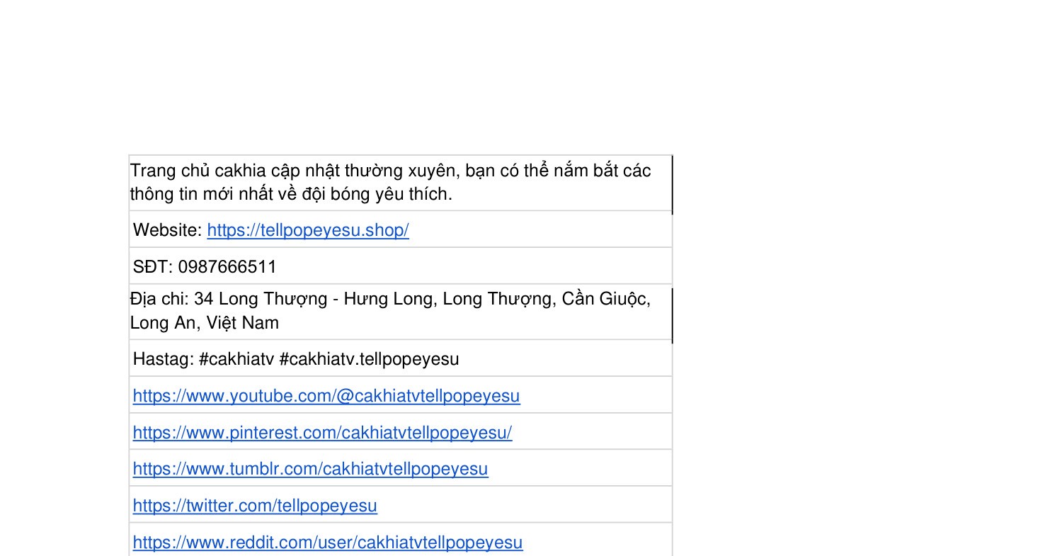 Link vào kênh cakhia tv - Xem thể thao trực tuyến mới nhất.docx | DocDroid