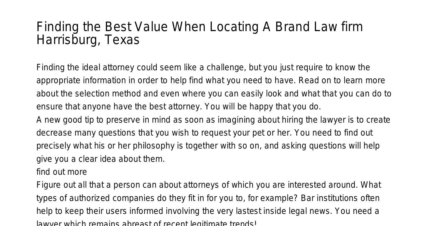 Having the Best Value When Acquiring A Hallmark Law firm Harrisburg ...
