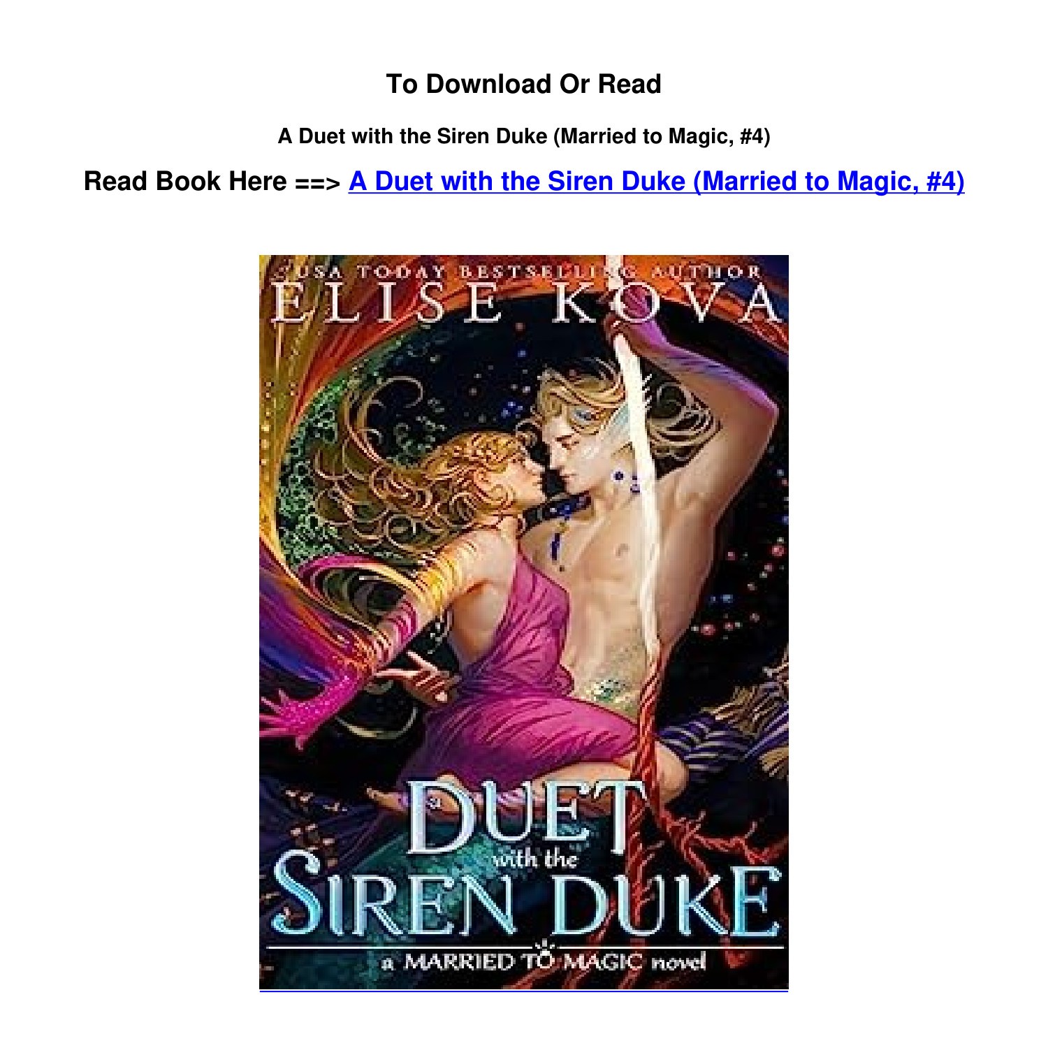 DOWNLOAD Pdf A Duet with the Siren Duke Married to Magic 4 by Elise Kova.pdf | DocDroid