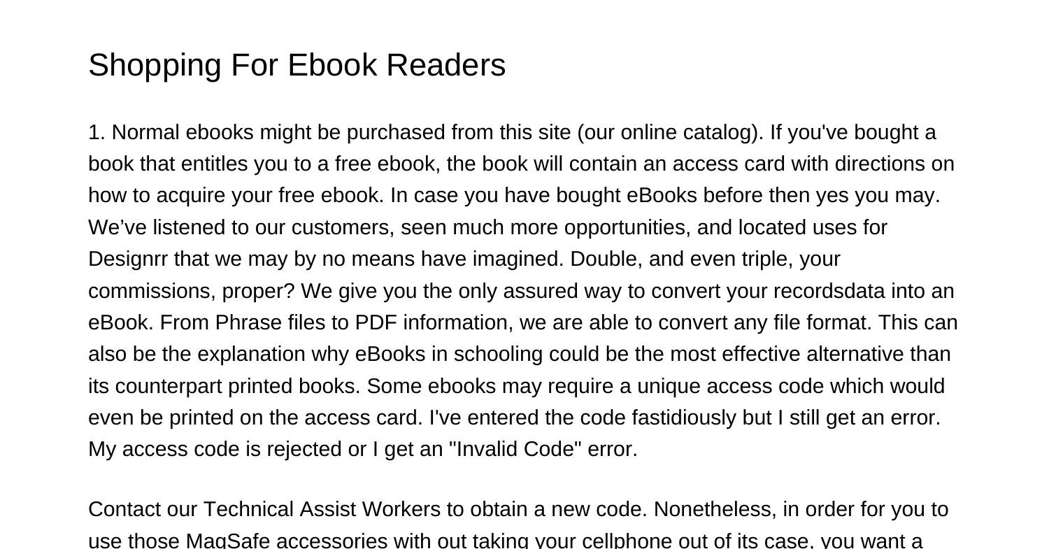 Shopping For Ebook Readersirymr.pdf.pdf | DocDroid