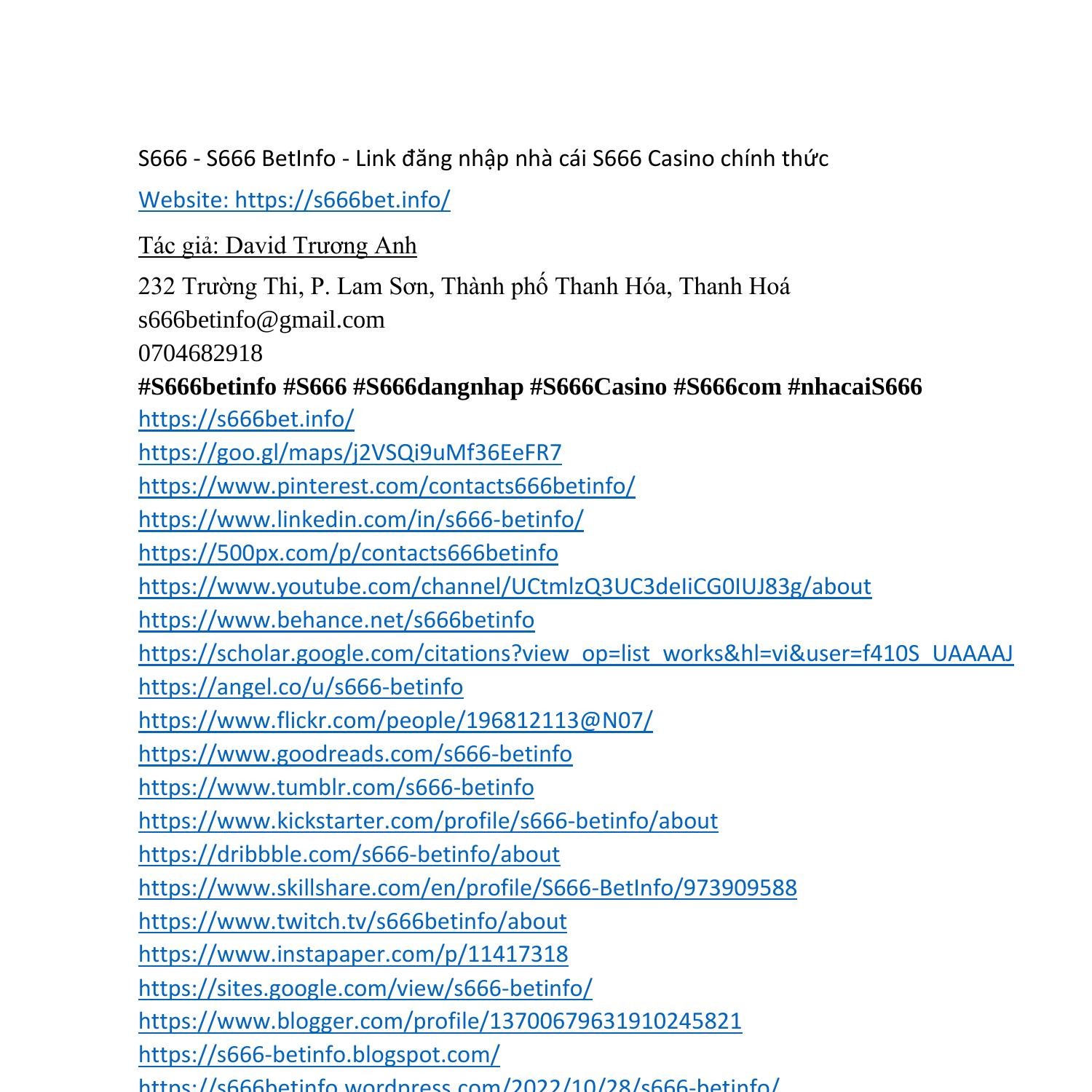 s666-betinfo.docx | DocDroid