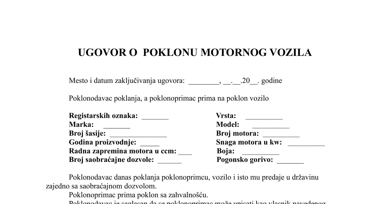 blanko ugovor o poklonu.docx | DocDroid