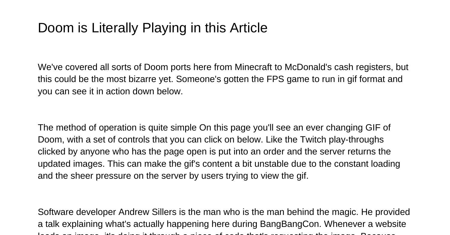 Doom is Literally Playing in this Articlexvzgs.pdf.pdf | DocDroid