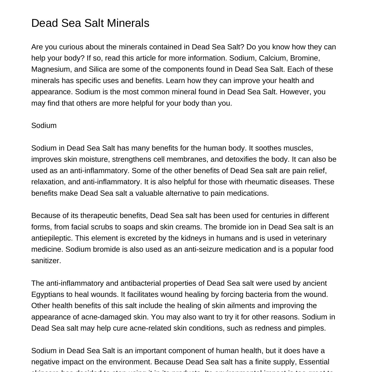 Dead Sea Salt Mineralsxmjvo.pdf.pdf | DocDroid