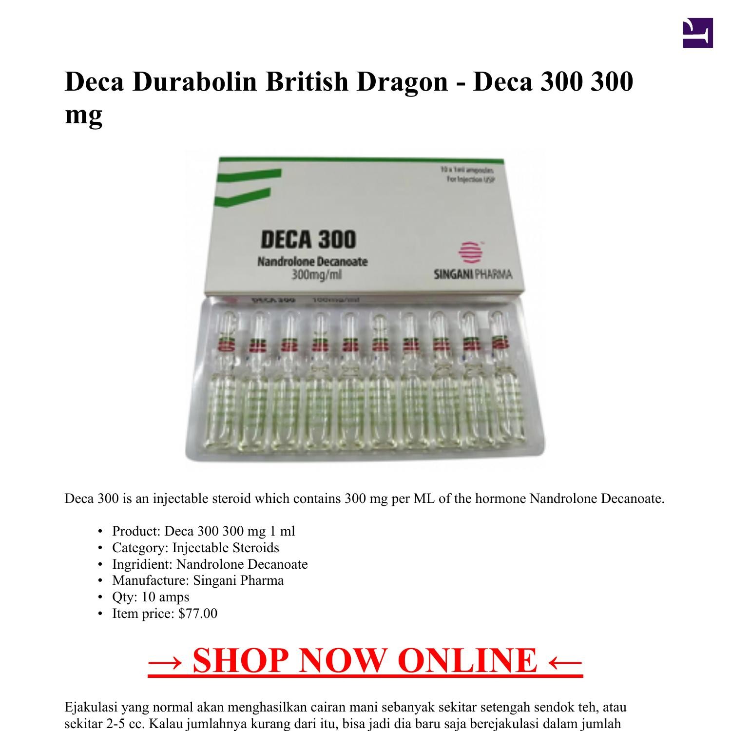 Deca Durabolin British Dragon - Deca 300 300 mg 10 amps 1 ml.pdf | DocDroid