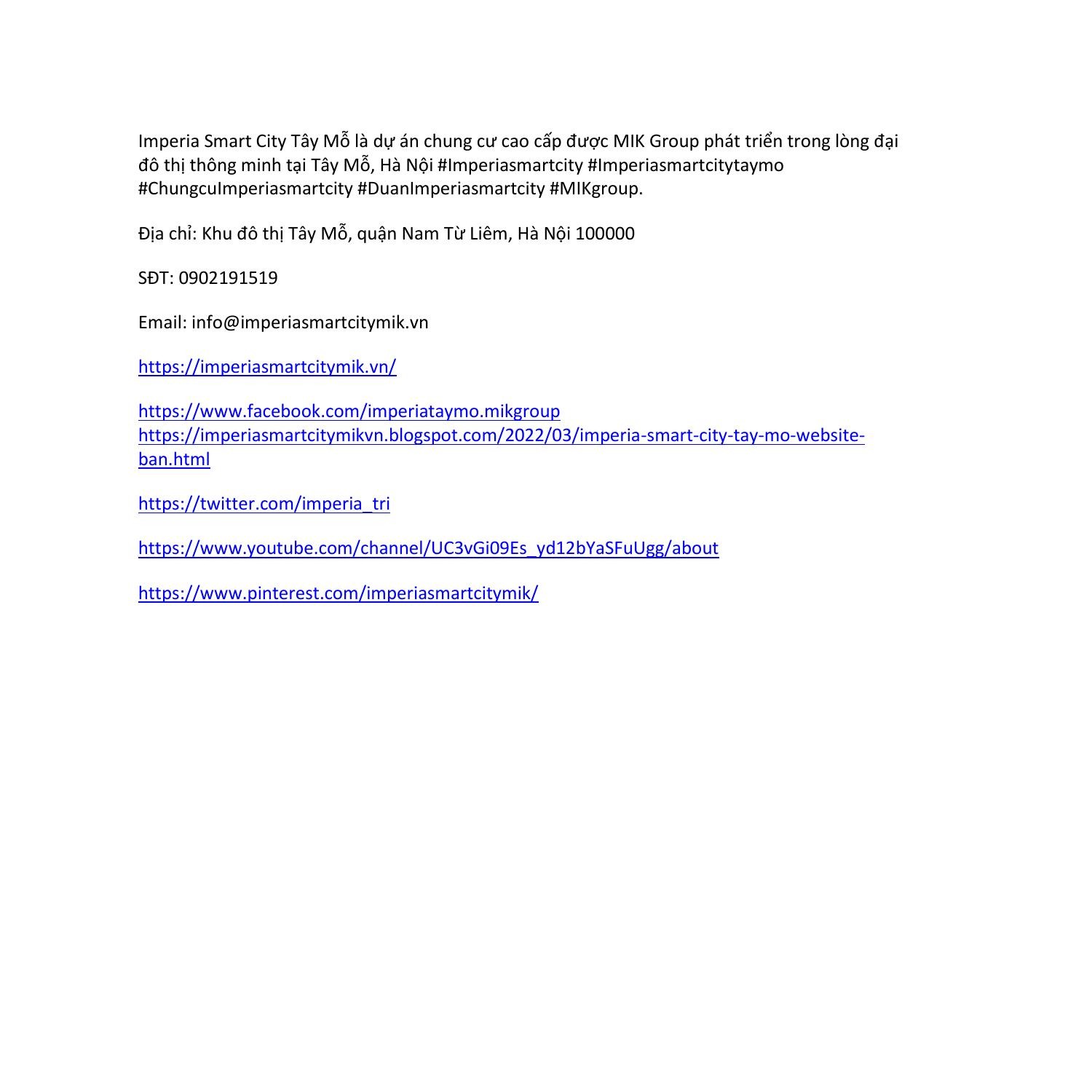 Imperia Smart City Mễ Trì.docx | DocDroid