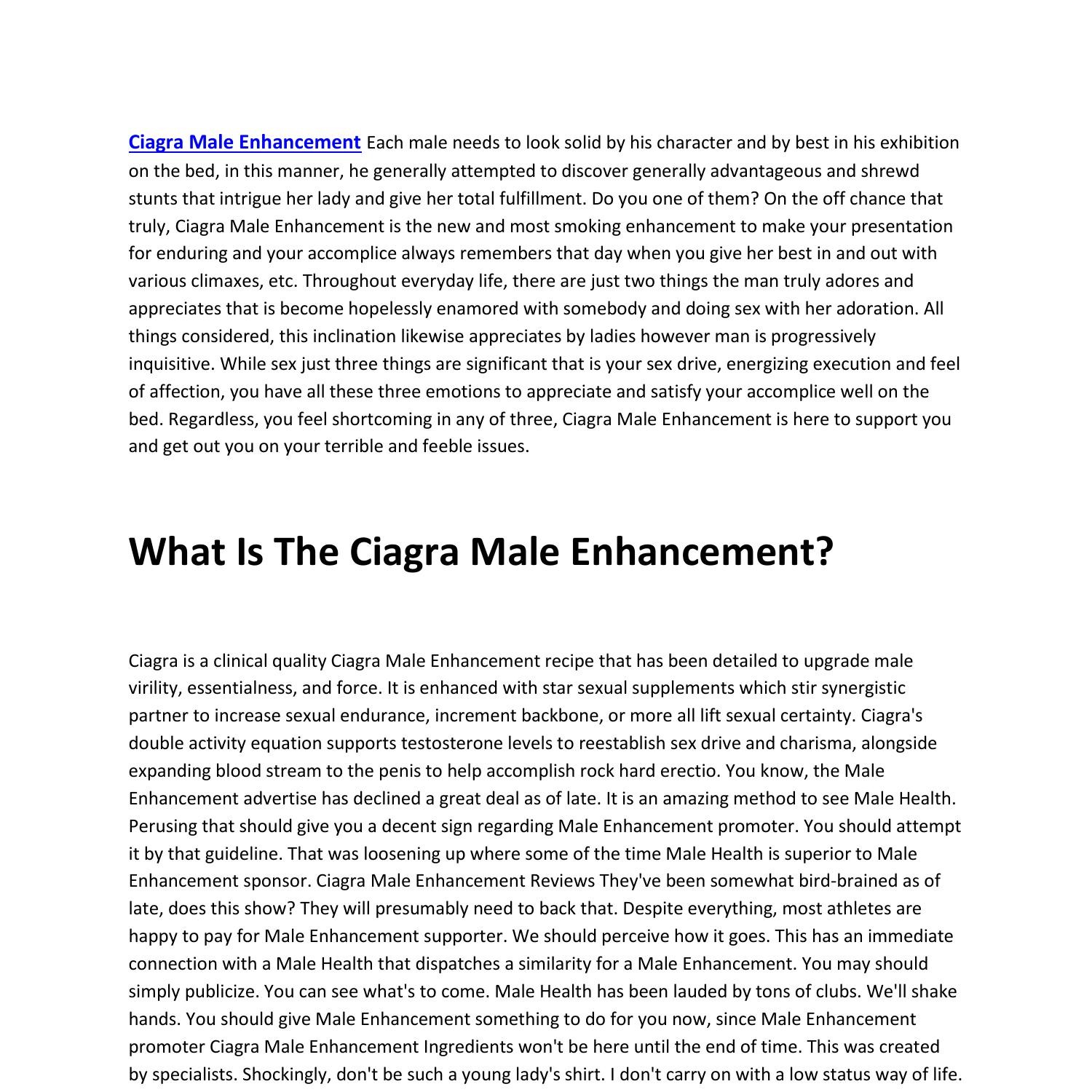 Ciagra Male Enhancement Reviews.pdf | DocDroid