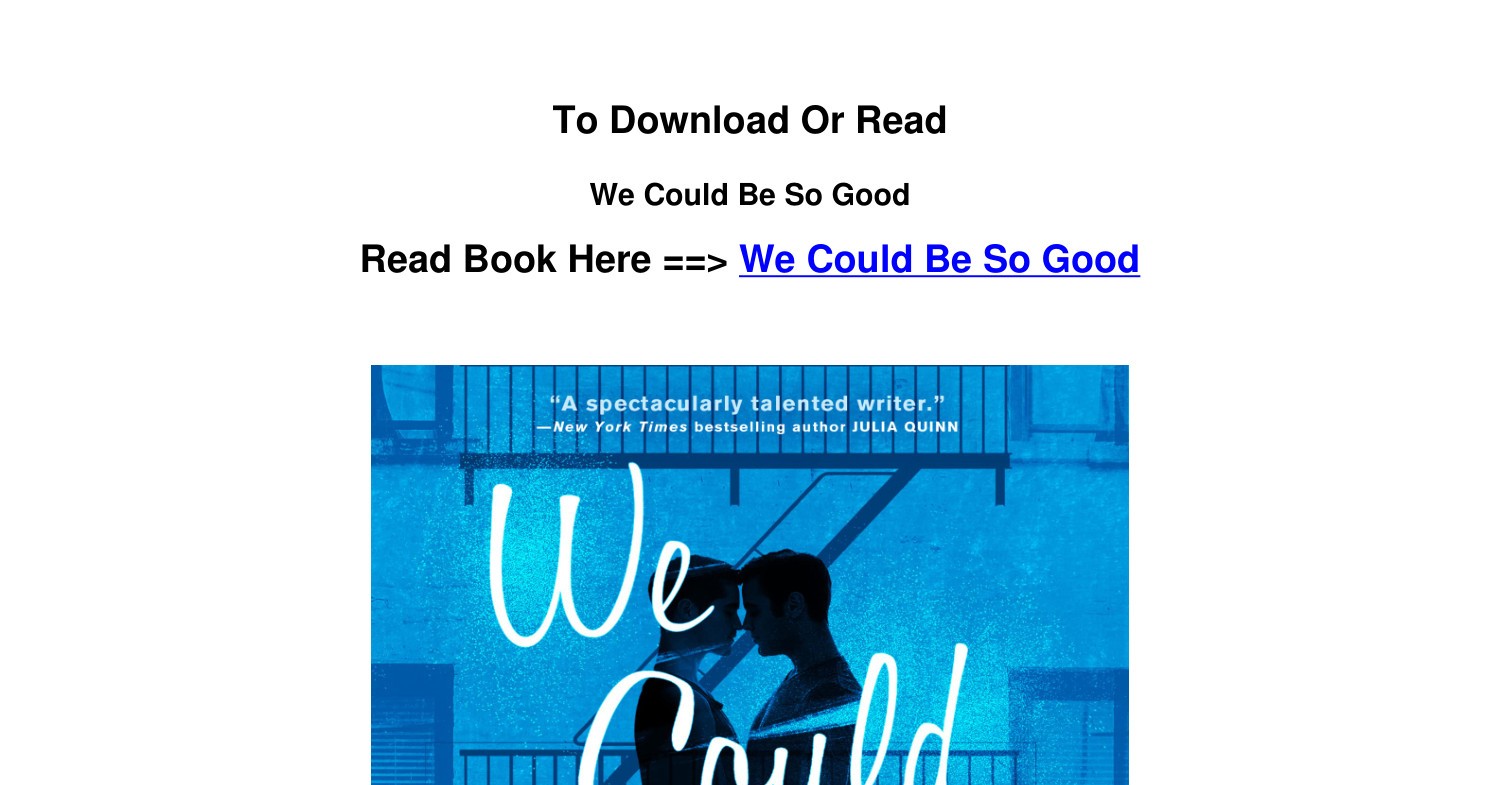 epub download We Could Be So Good by Cat Sebastian.pdf | DocDroid