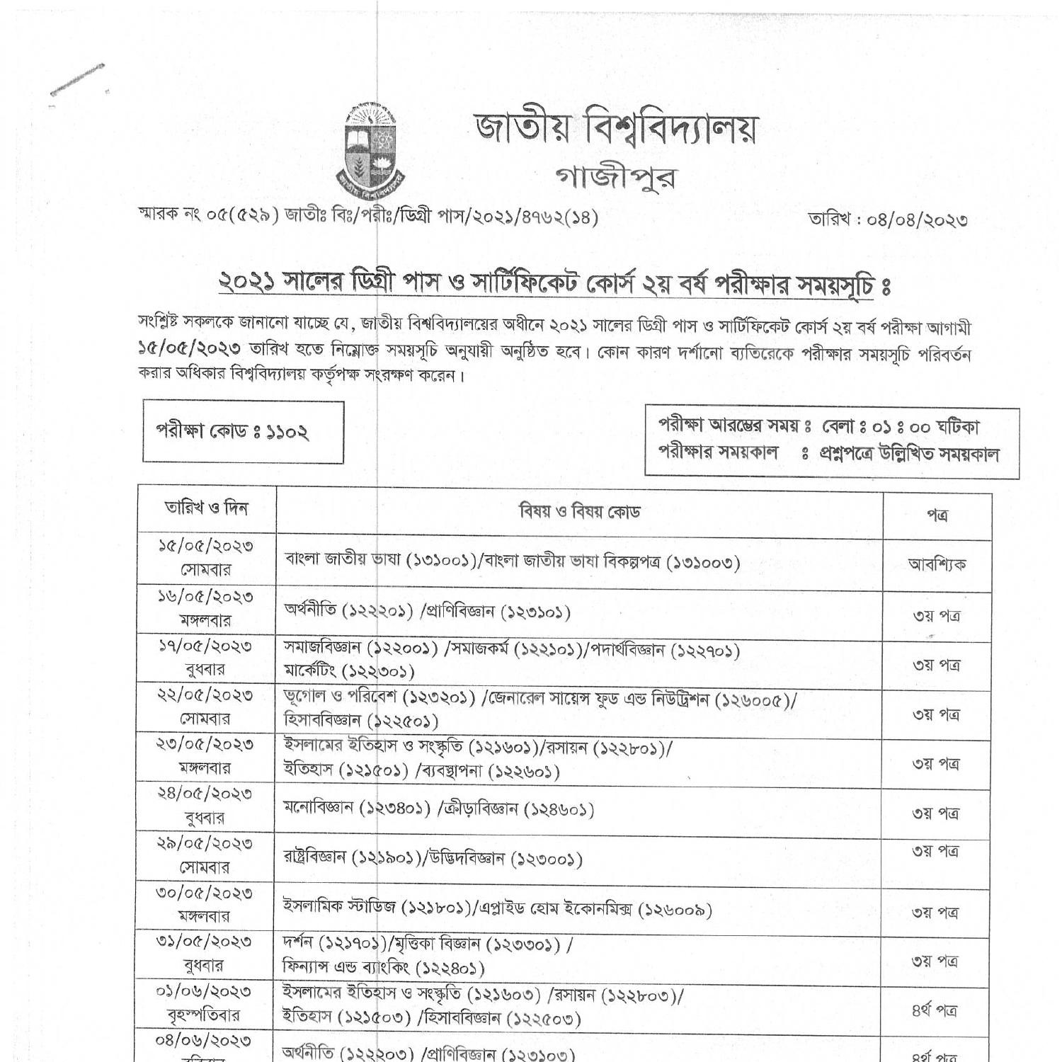 Degree 2nd year routine 2023.pdf | DocDroid