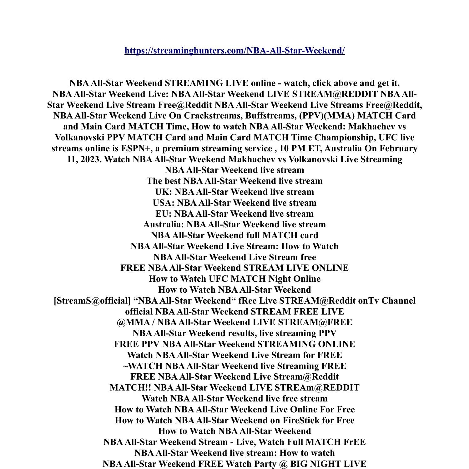 NBA All-Star Weekend live stream.pdf | DocDroid