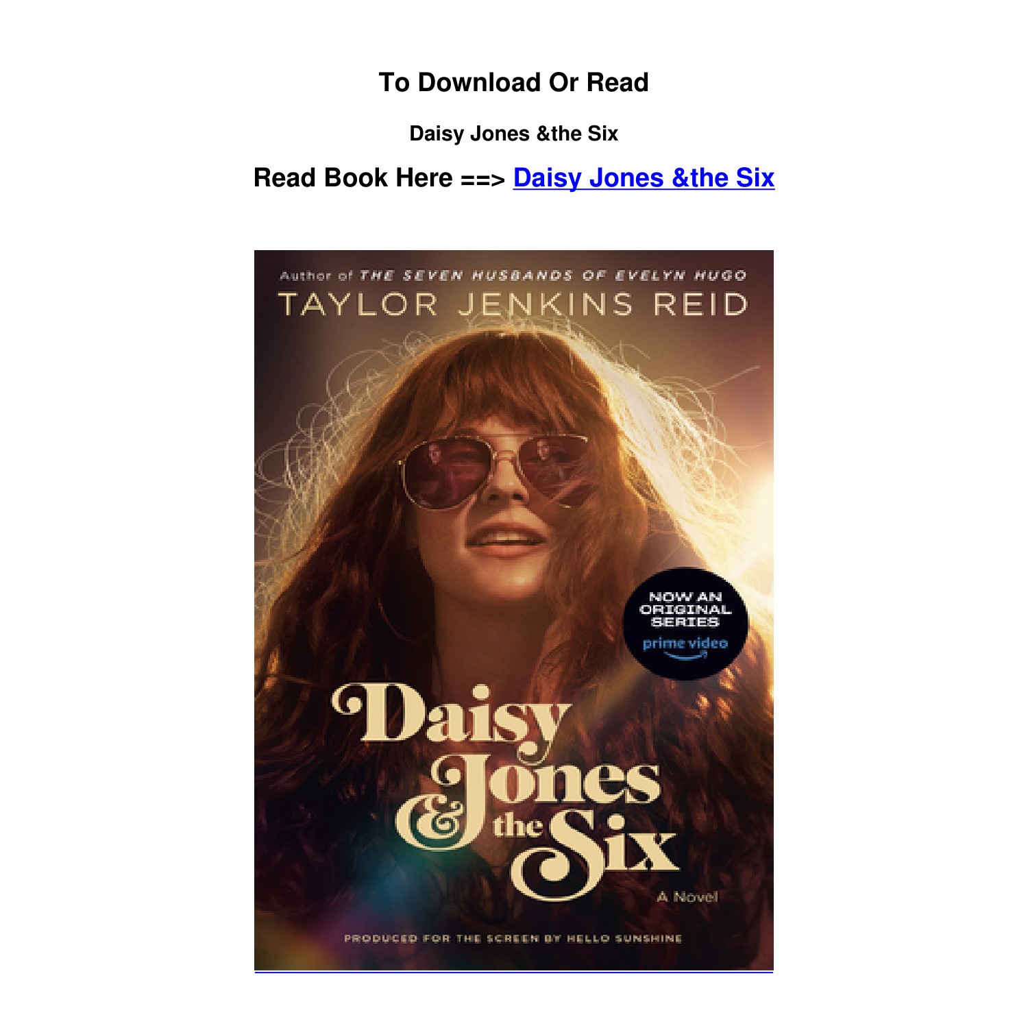DOWNLOAD ePub Daisy Jones the Six By Taylor Jenkins Reid.pdf | DocDroid