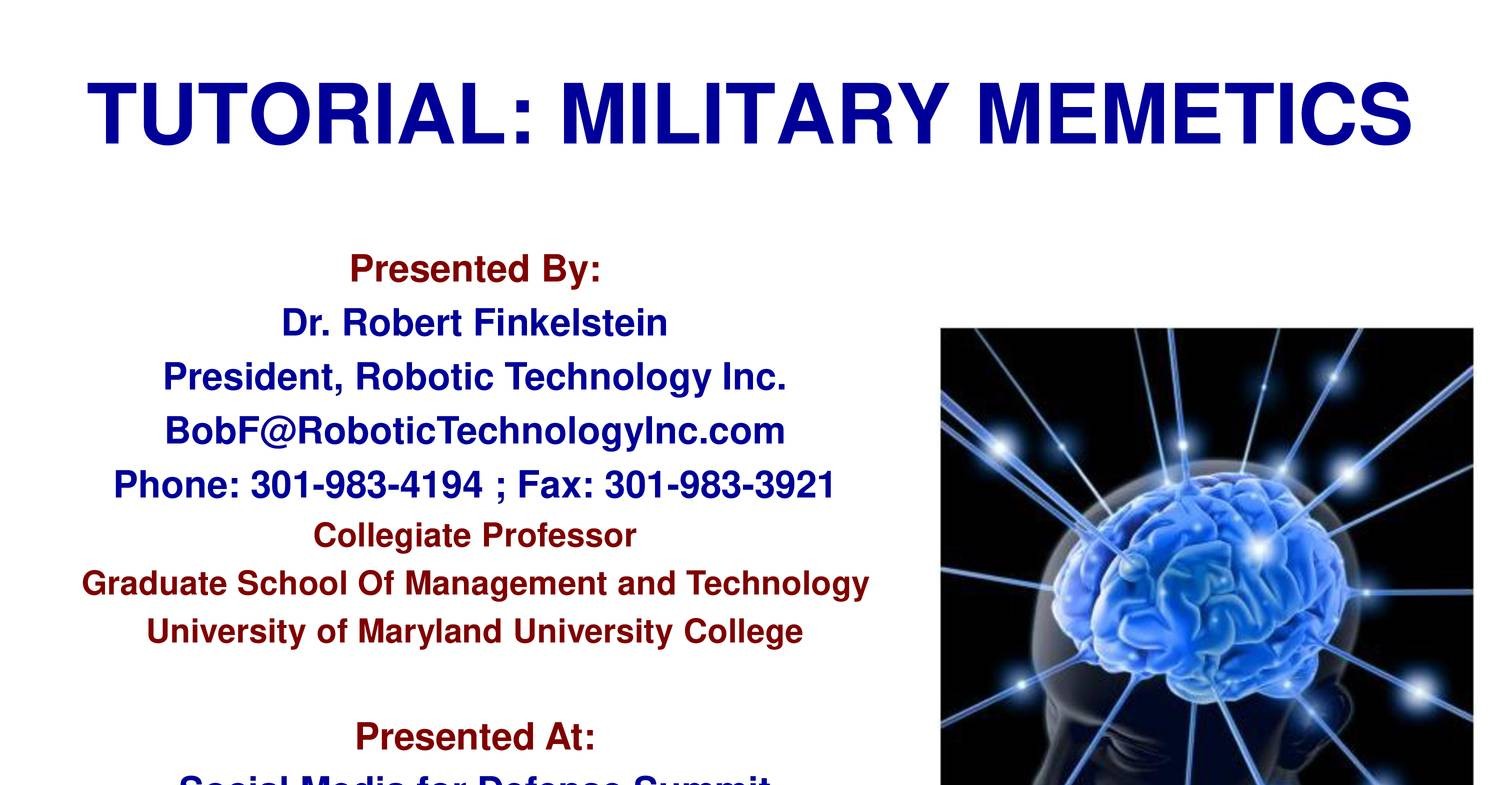 Presentation Military Memetics Tutorial Conference 13 Dec 11.pdf | DocDroid