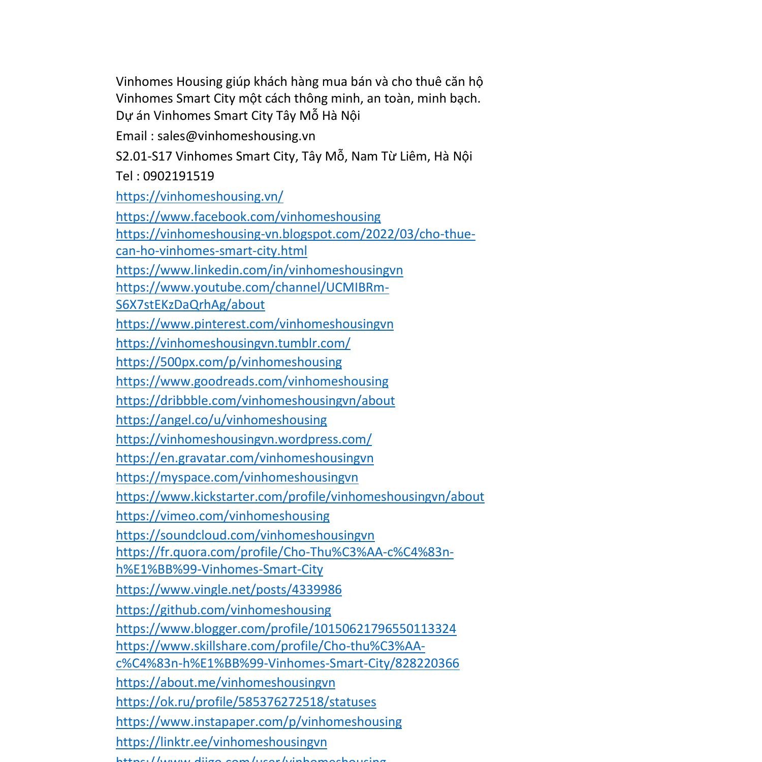 Vinhomes Housing giúp khách hàng mua bán và cho thuê căn hộ Vinhomes Smart City một cách thông ...