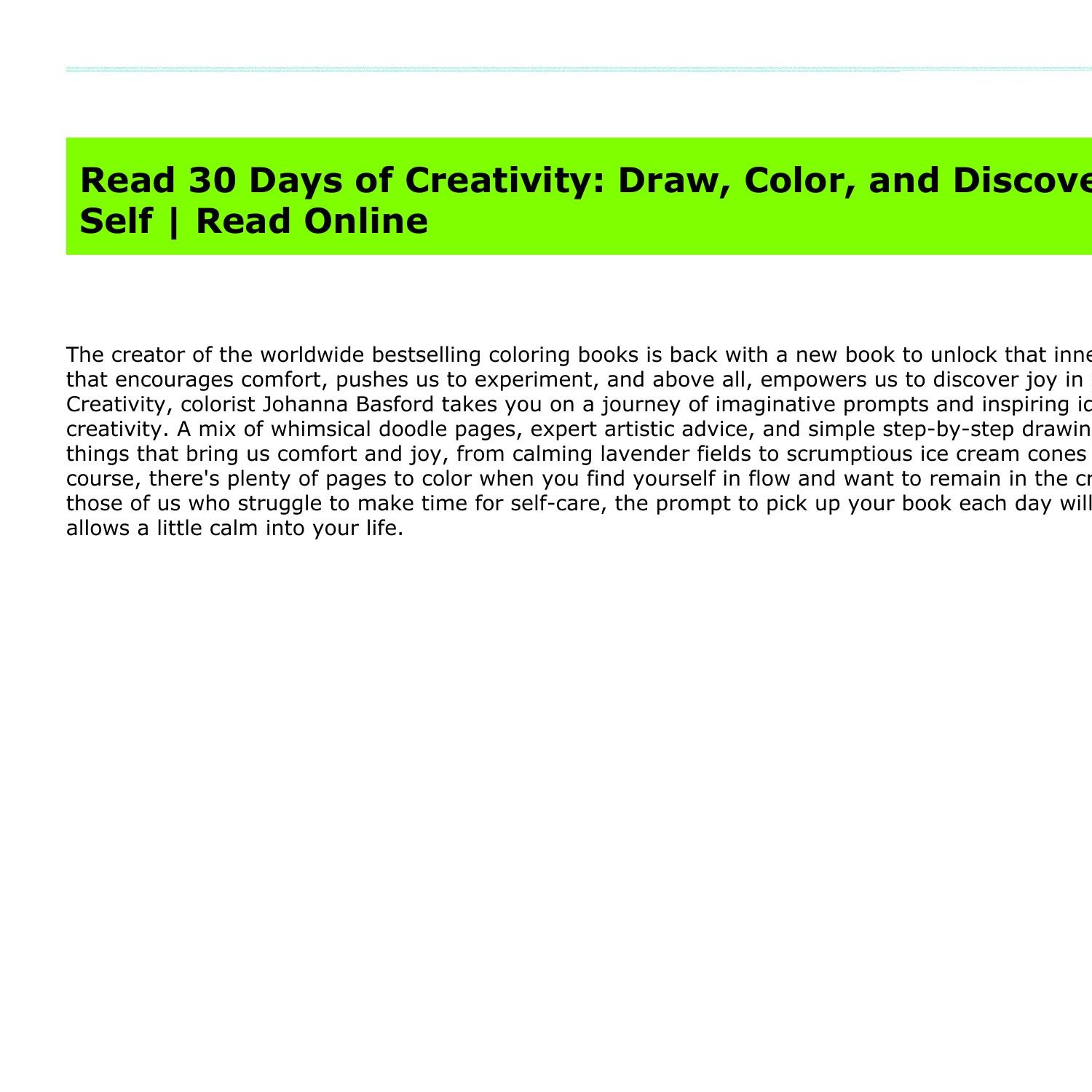 30-Days-of-Creativity-Draw-Color-and-Discover-Your-Creative-Self.pdf ...