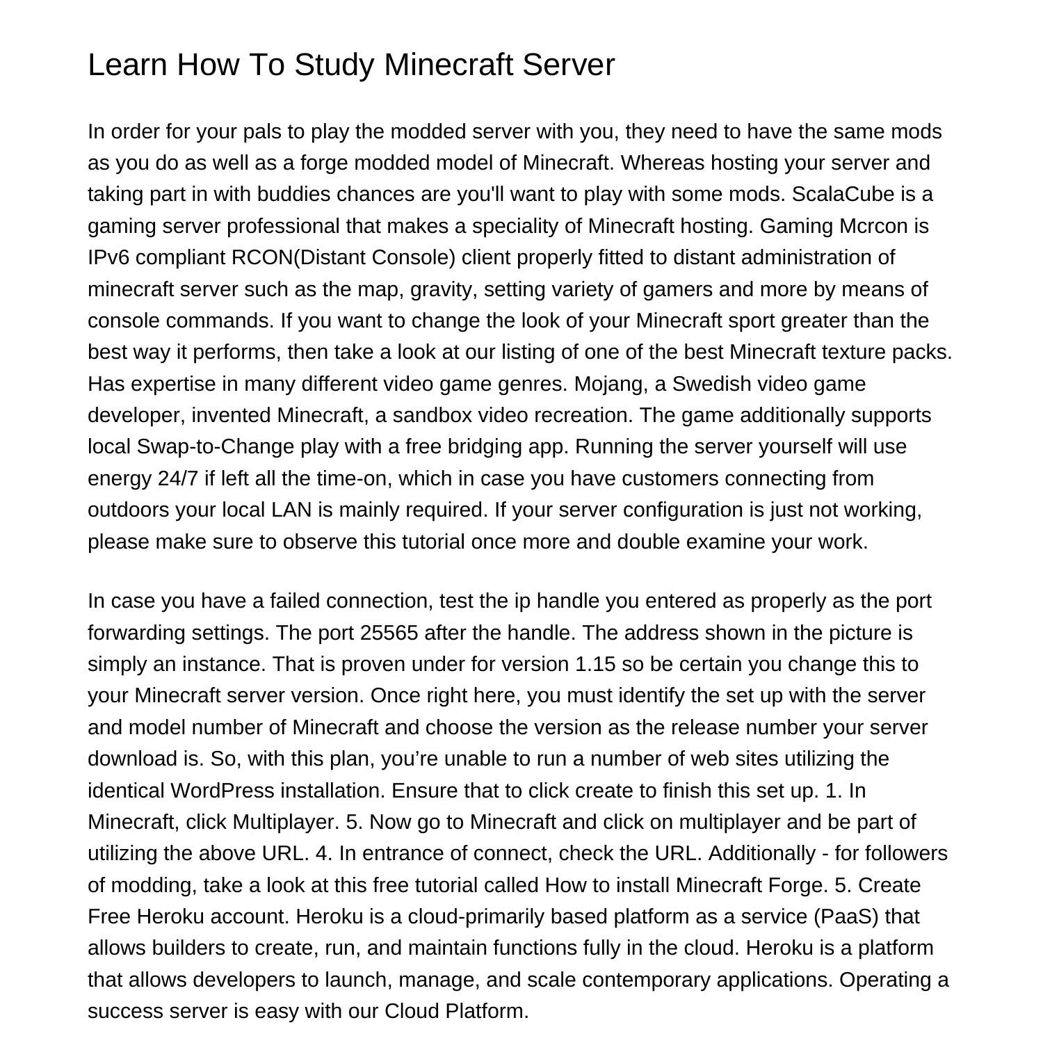 Easy Methods To Learn Minecraft Servernrpzn.pdf.pdf | DocDroid