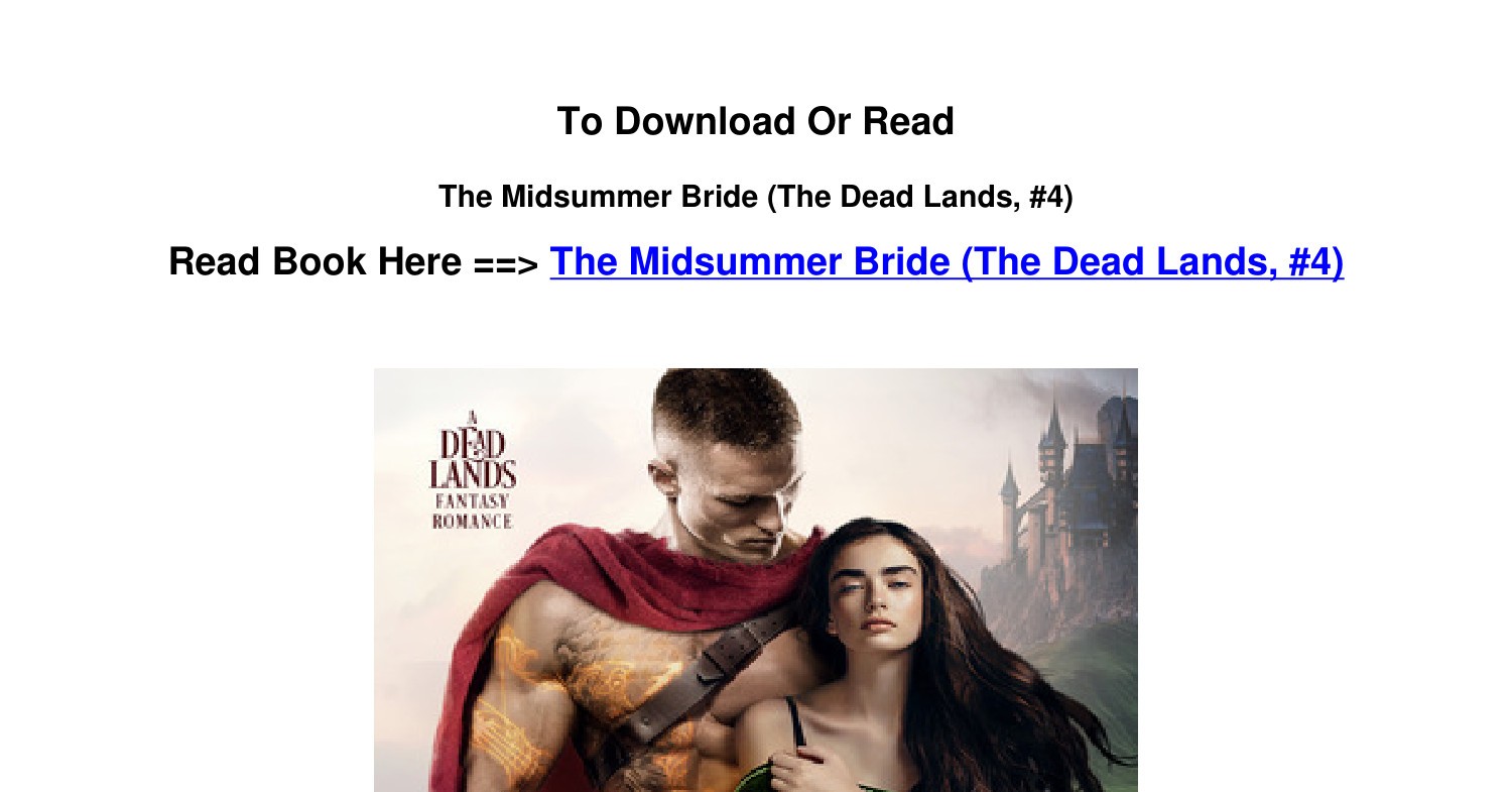download pdf The Midsummer Bride The Dead Lands 4 By Kati Wilde.pdf | DocDroid