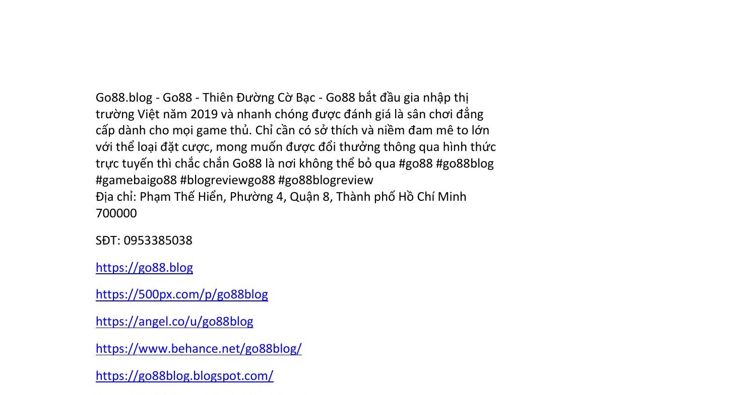 Go88 Blog.docx | DocDroid