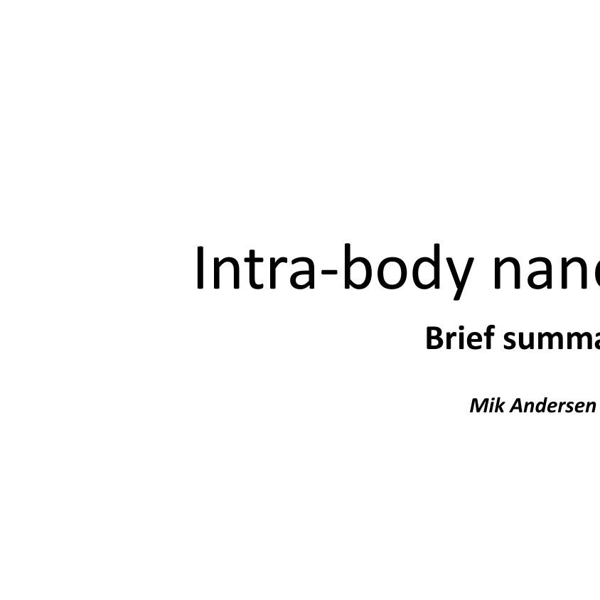 Intra-body nano-network - Brief summary by Mik Andersen.pdf | DocDroid