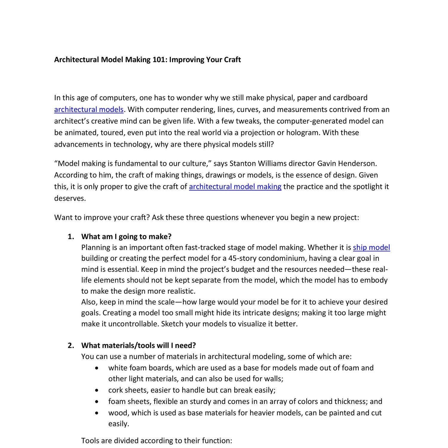 Architectural Model Making 101 Improving Your Craft.pdf | DocDroid
