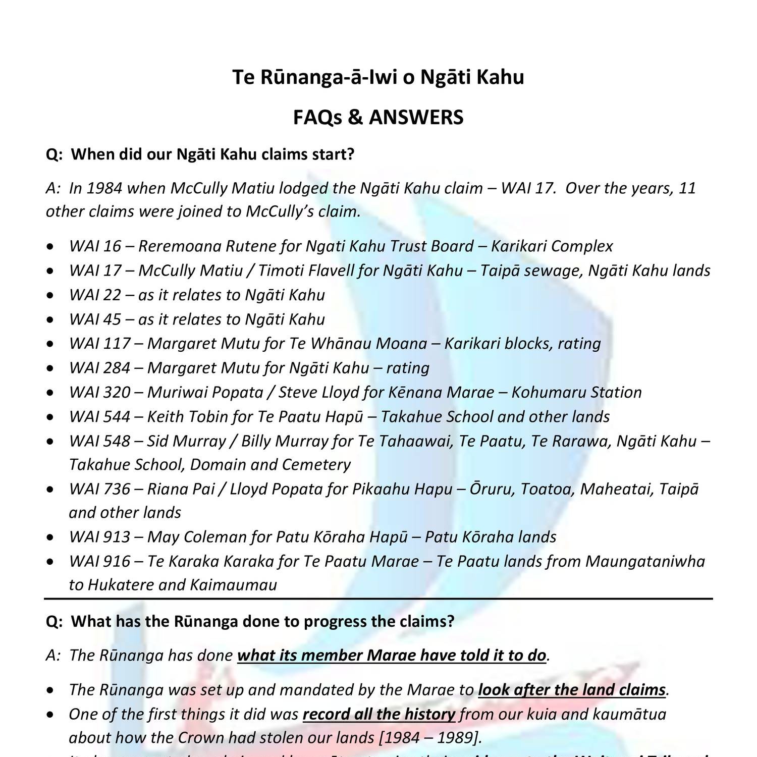 TE RUNANGA-A-IWI O NGATI KAHU FAQs.pdf | DocDroid