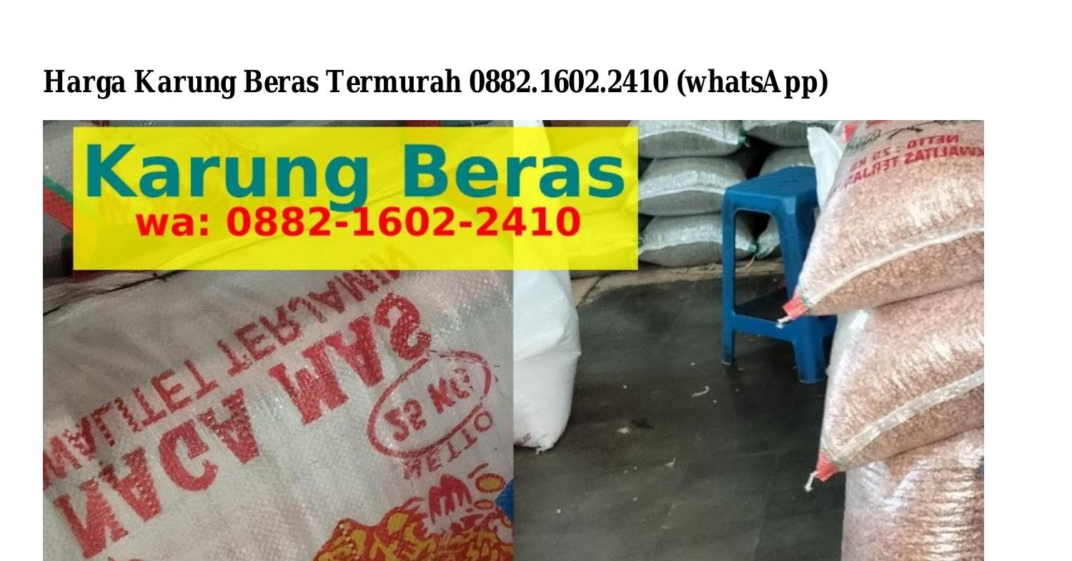 Harga Karung Beras Termurah.pdf | DocDroid