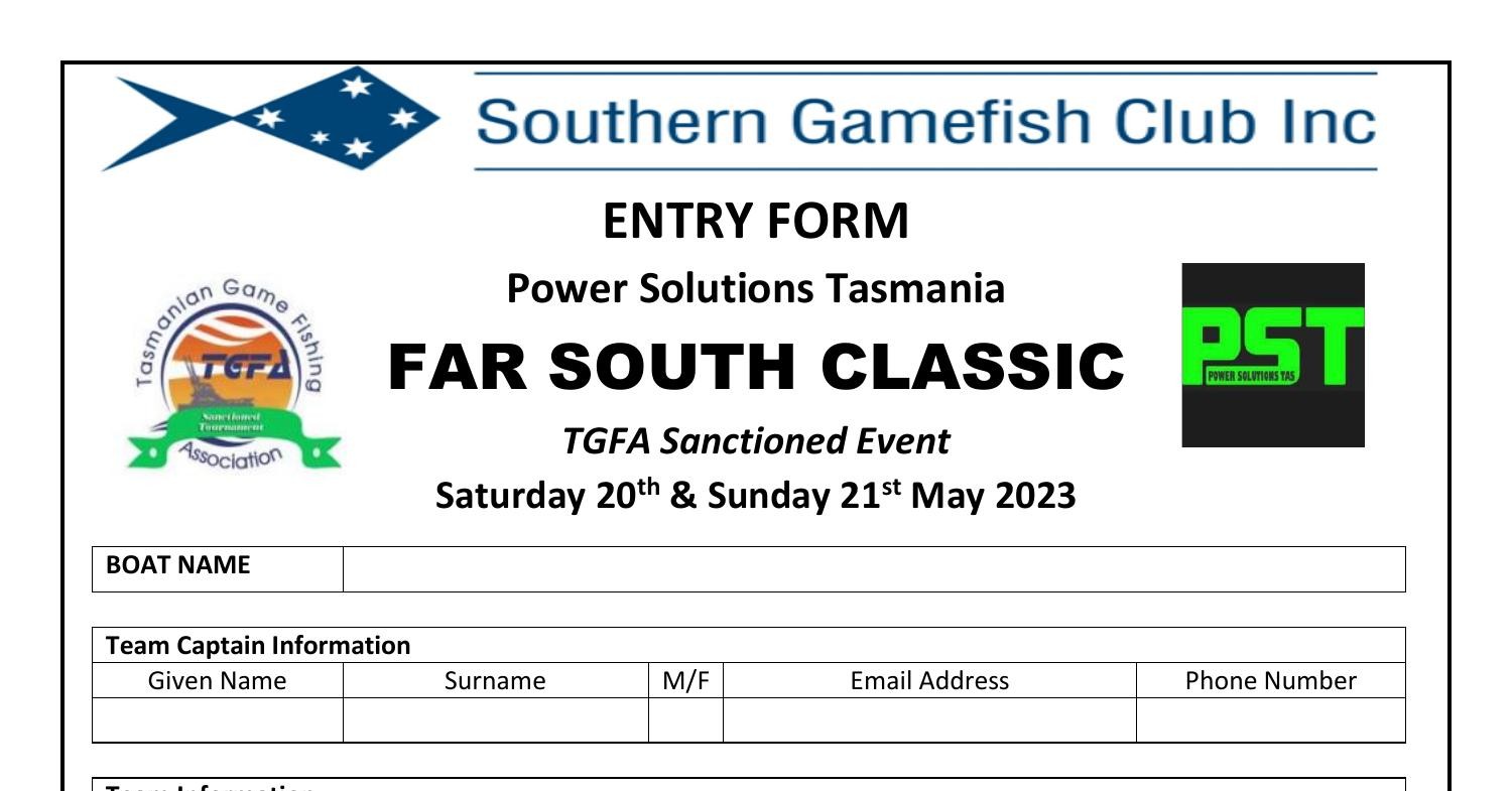 Far South Classic ENTRY FORM 2023.pdf | DocDroid