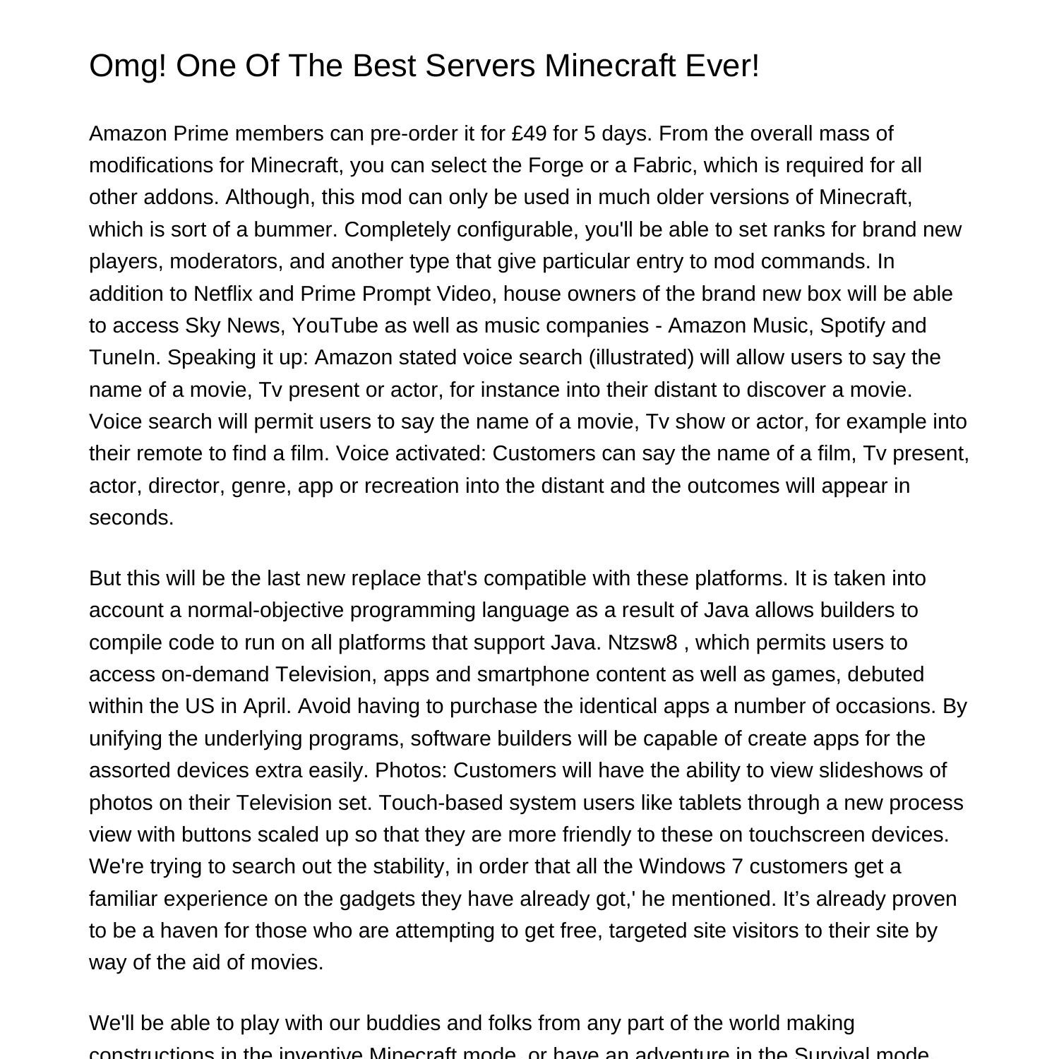 Omg The Very Best Servers Minecraft Everrnscu.pdf.pdf | DocDroid