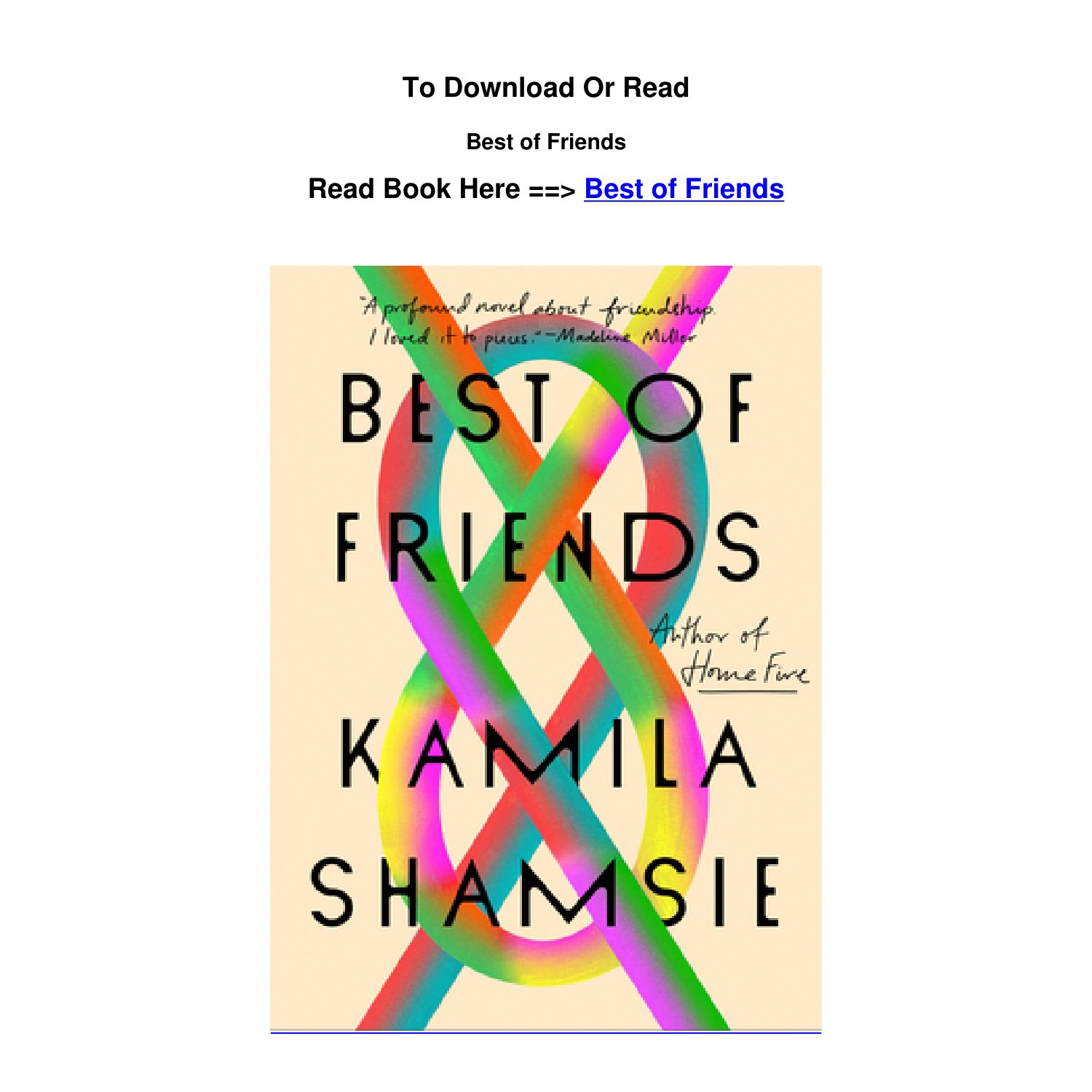 Download PDF Best of Friends by Kamila Shamsie.pdf | DocDroid