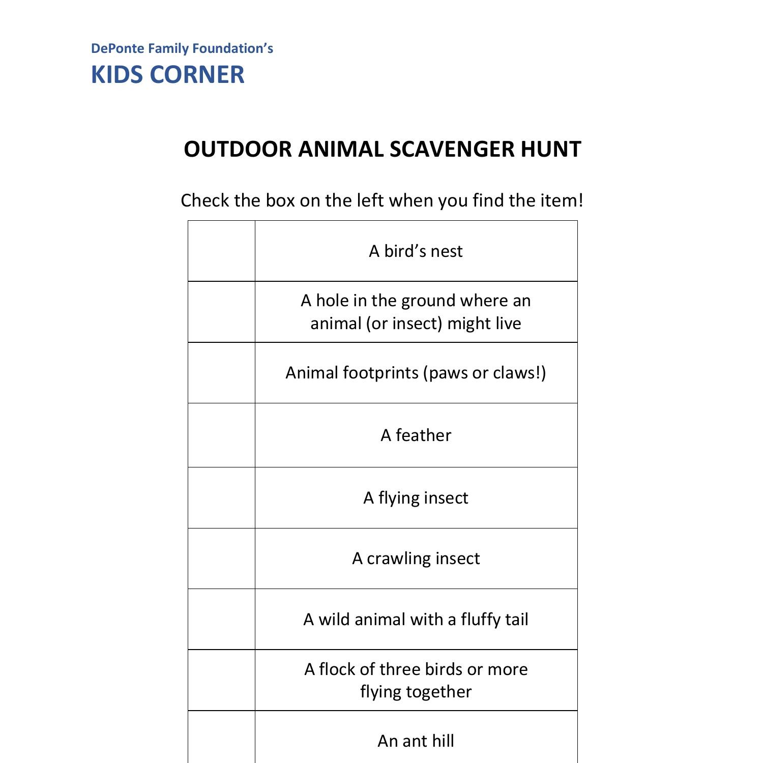 Animal Scavenger Hunt.pdf | DocDroid