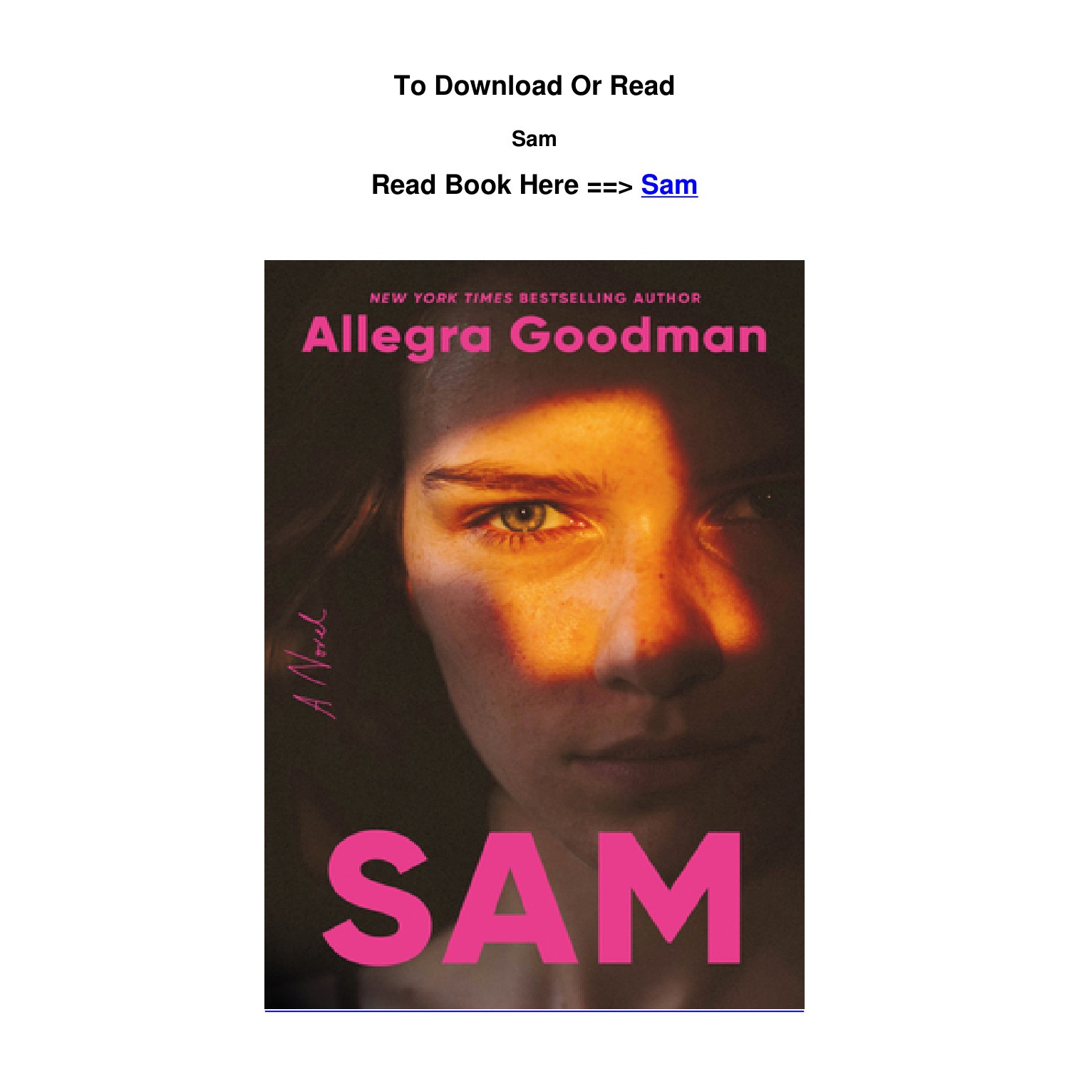 ePub download Sam By Allegra Goodman.pdf | DocDroid