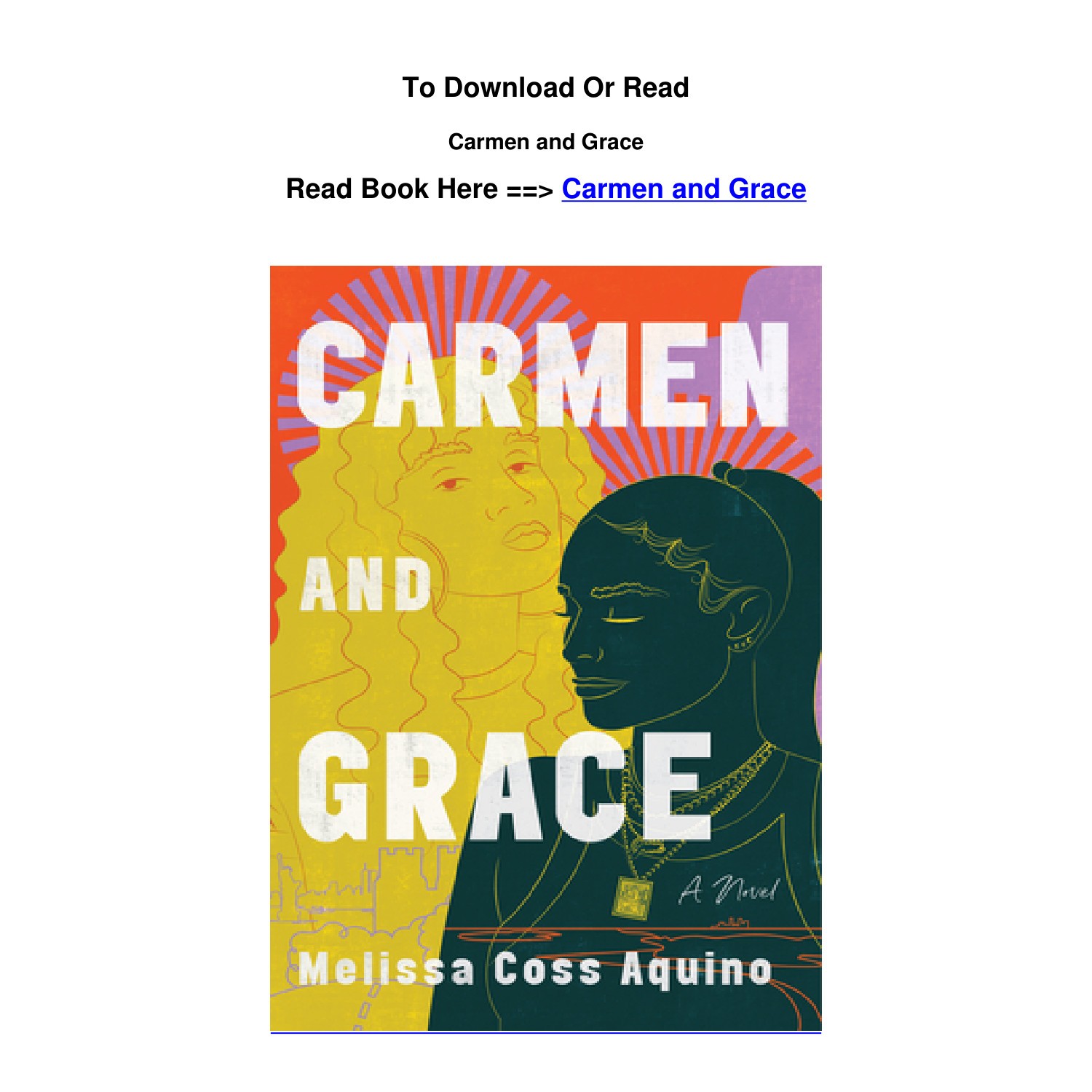 Download pdf Carmen and Grace By Melissa Coss Aquino.pdf | DocDroid