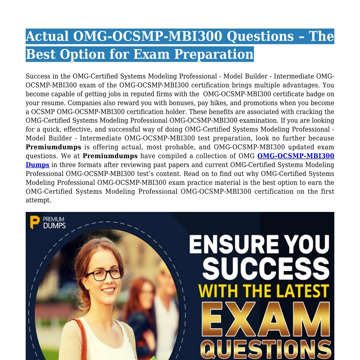 OMG-OCSMP-MBI300 Questions PDF - The Ultimate Key to Success (2022).pdf ...