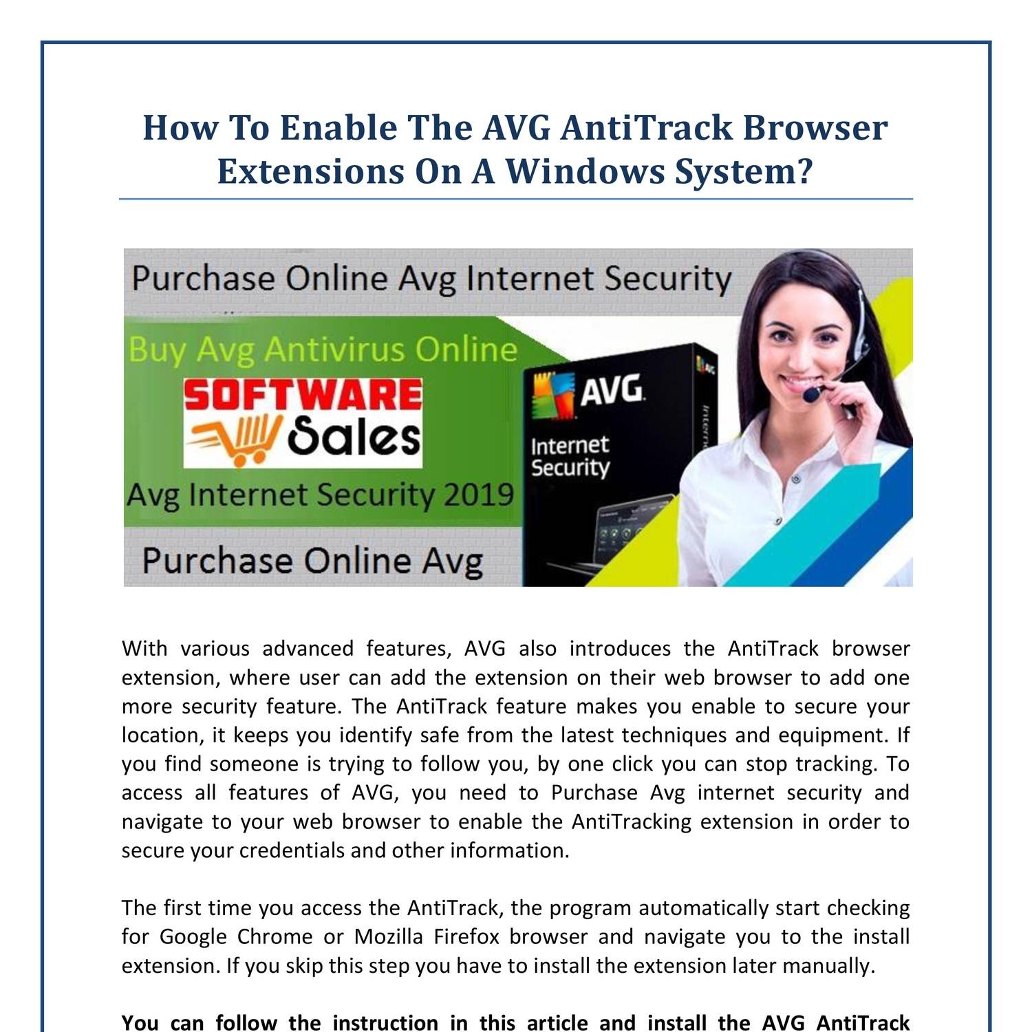 How To Enable The AVG AntiTrack Browser Extensions On A Windows System ...
