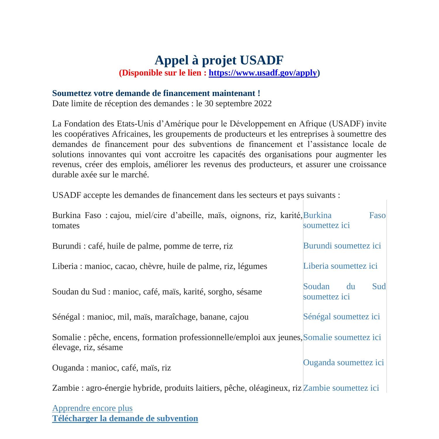 Appel à projet USADF Core business.pdf | DocDroid