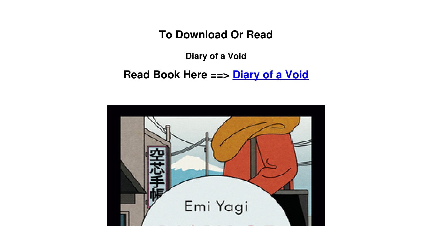 Pdf Download Diary of a Void by Emi Yagi.pdf | DocDroid