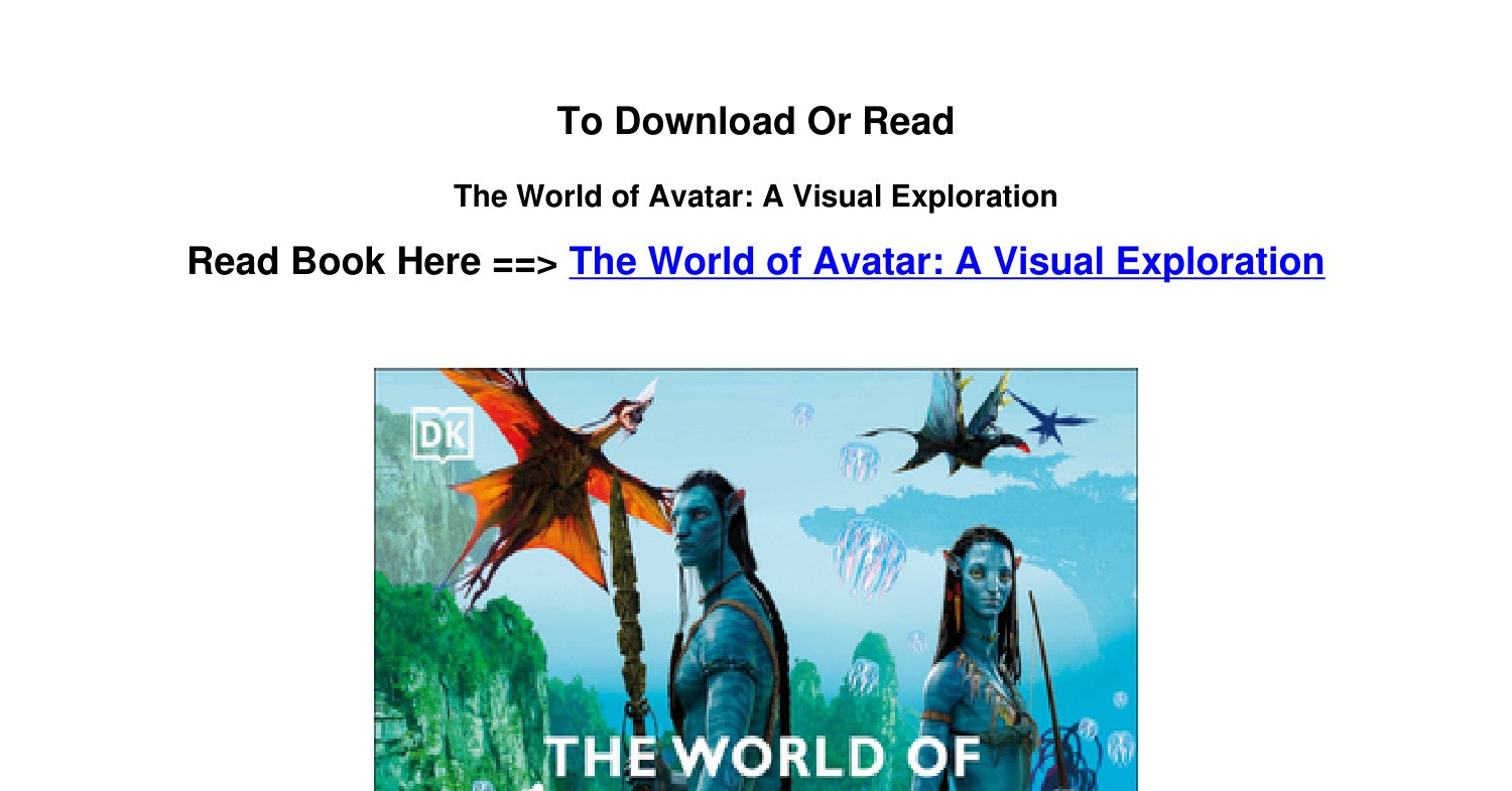 EPUB download The World of Avatar A Visual Exploration by Joshua Izzo.pdf | DocDroid