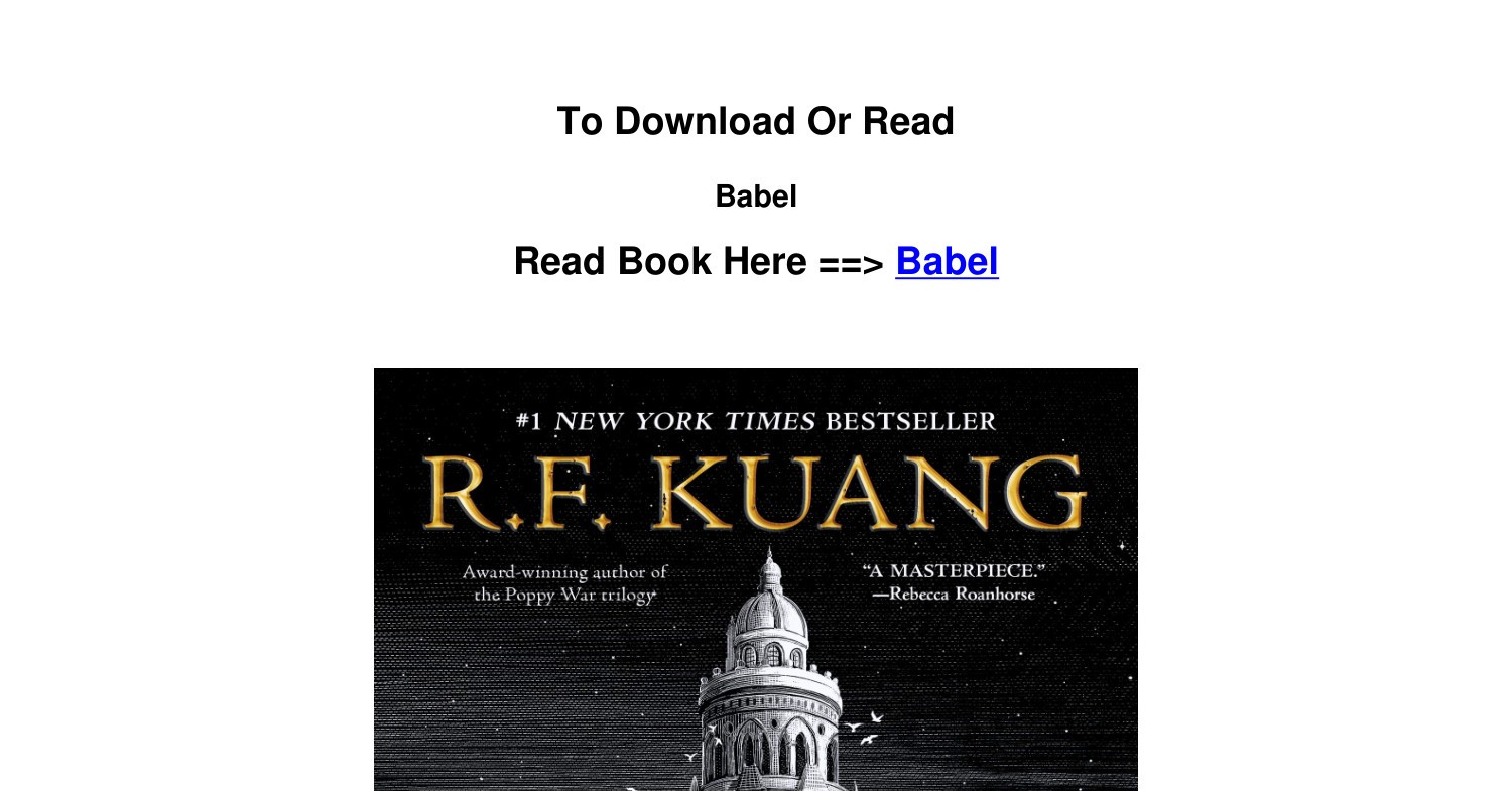 pdf download Babel by R F Kuang.pdf | DocDroid