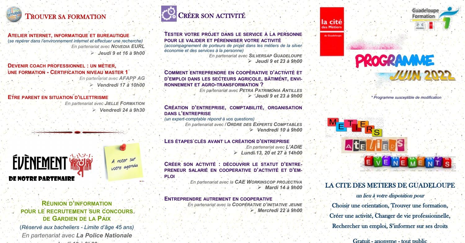 Programme D Activités Juin 2022 Pdf Docdroid