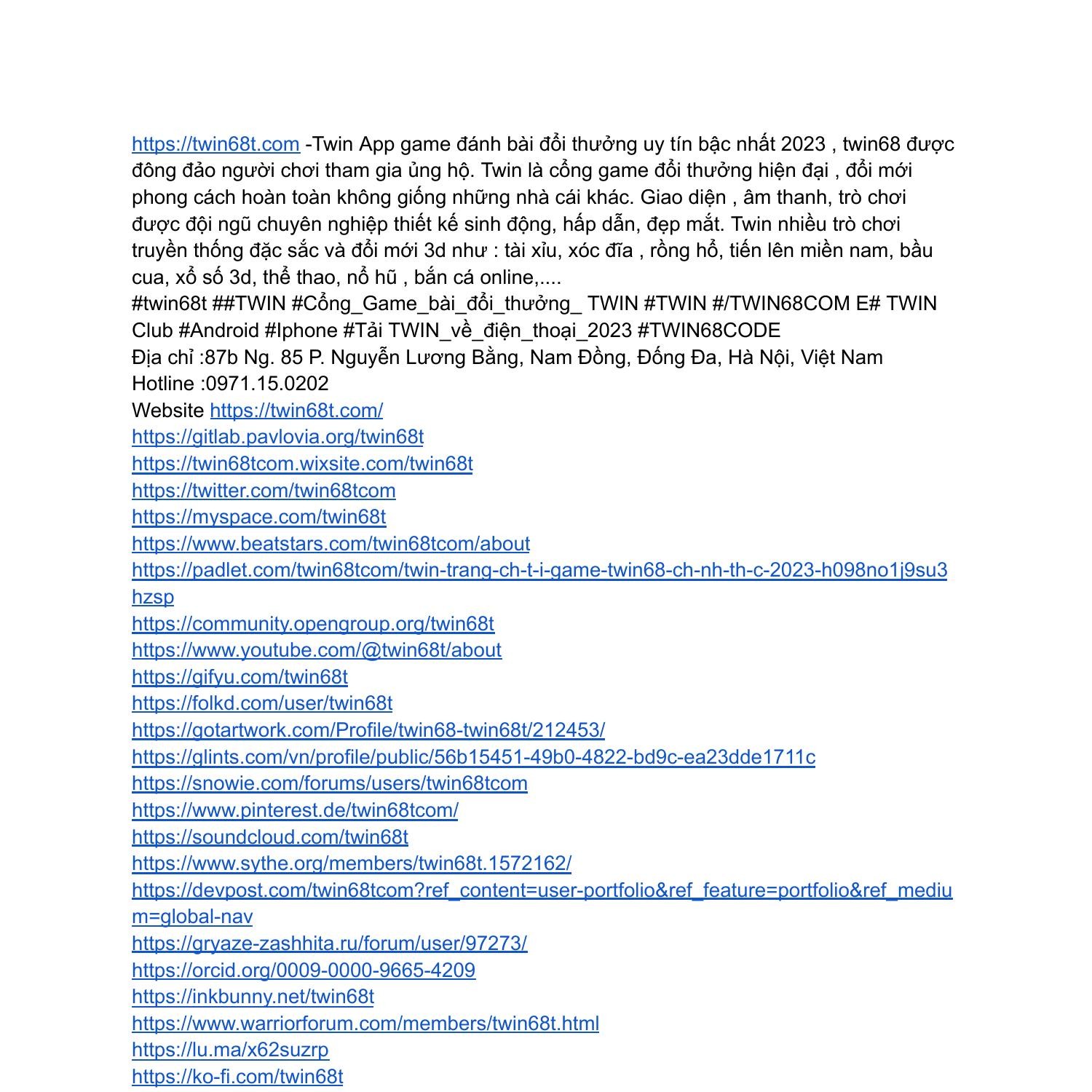 Thông tin site twin68t.pdf | DocDroid