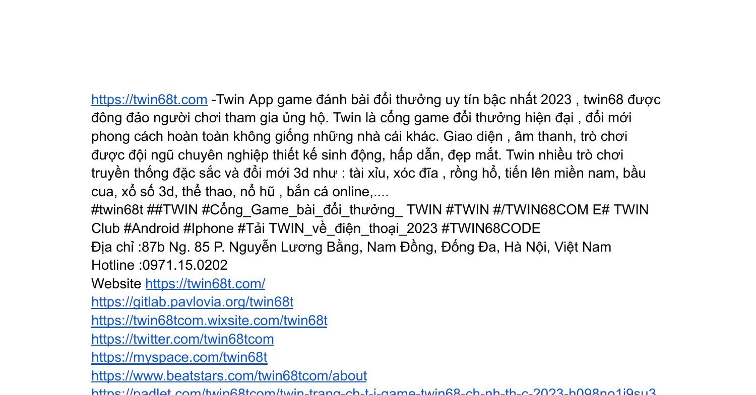 Thông tin site twin68t.pdf | DocDroid