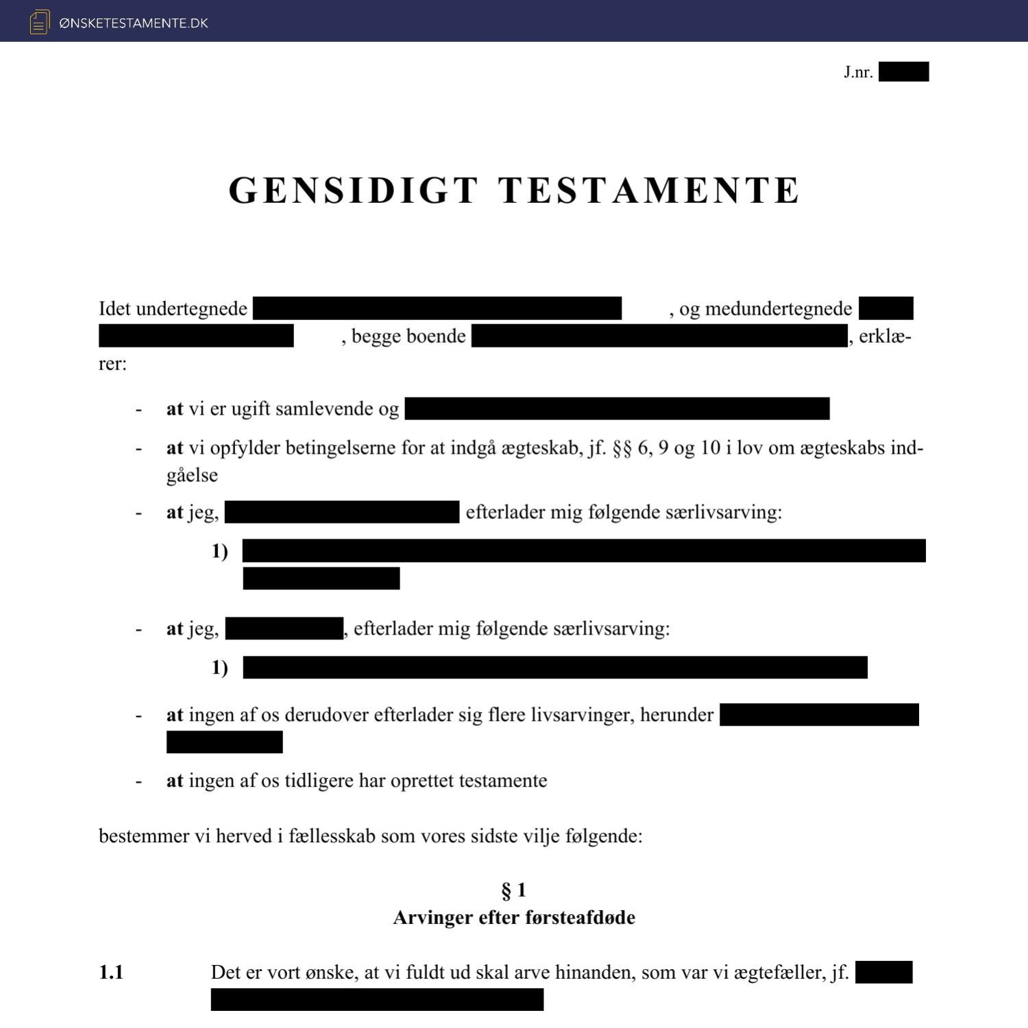 Testamente - eksempel.pdf | DocDroid