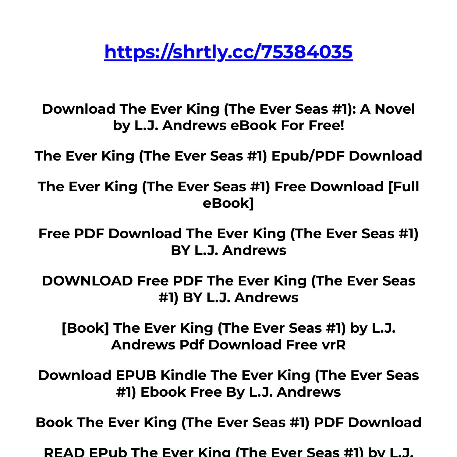 Download PDF The Ever King (The Ever Seas #1) Ebook Free By L.J. Andrews.pdf | DocDroid