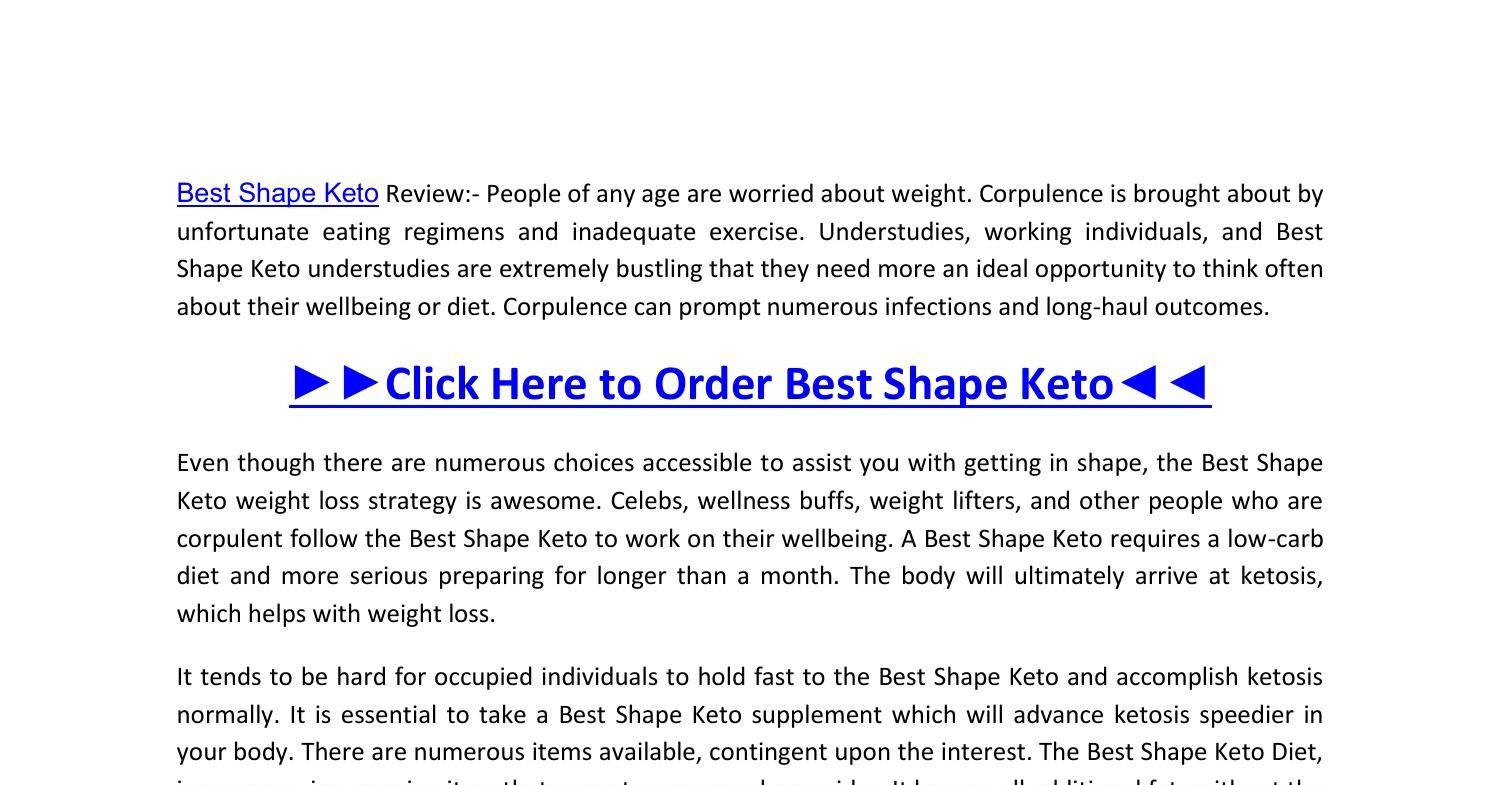 Best Shape Keto.docx | DocDroid