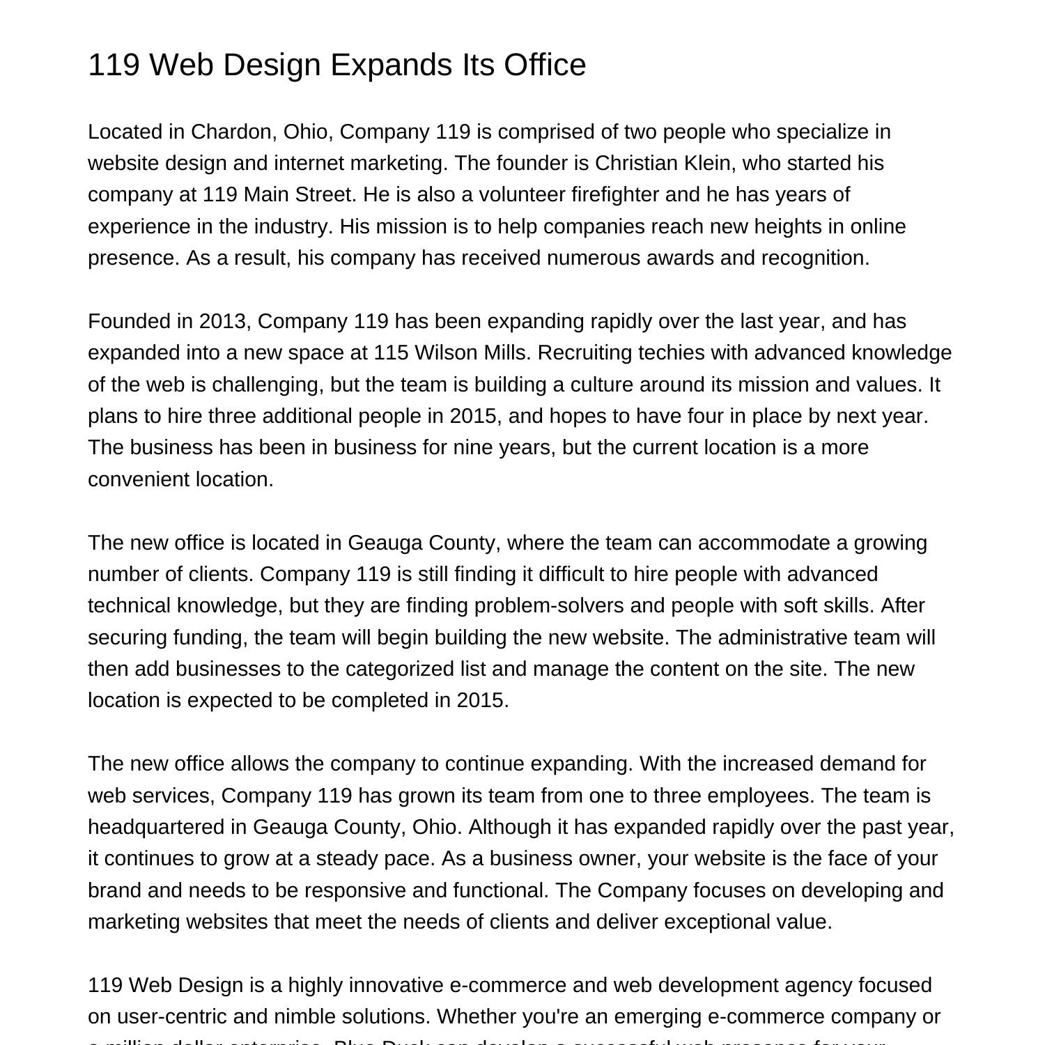 119 Web Design Expands Its Officezyjot.pdf.pdf | DocDroid